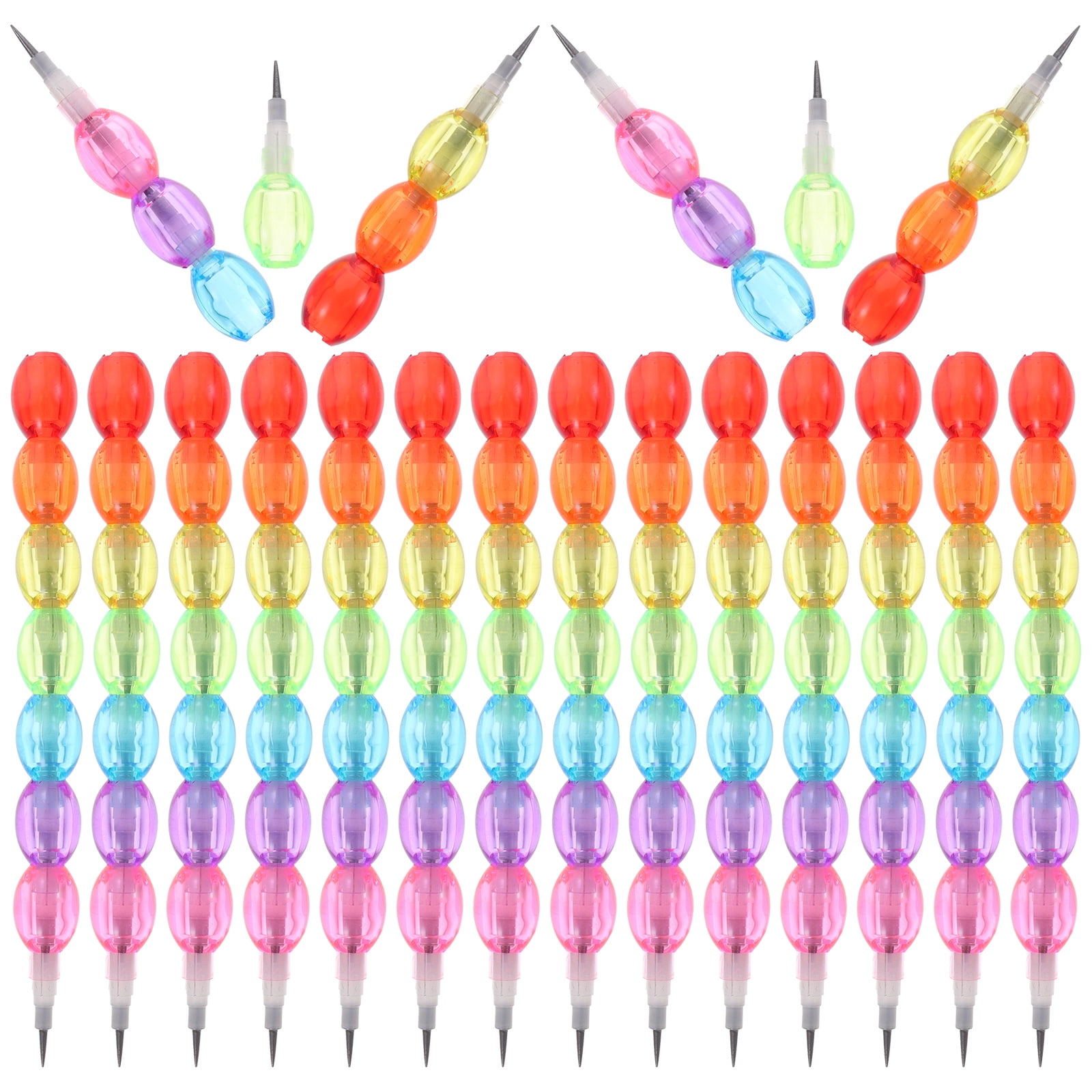 OUNONA 16-Piece Stackable Colored Pencils Set for Students - Adorable ...