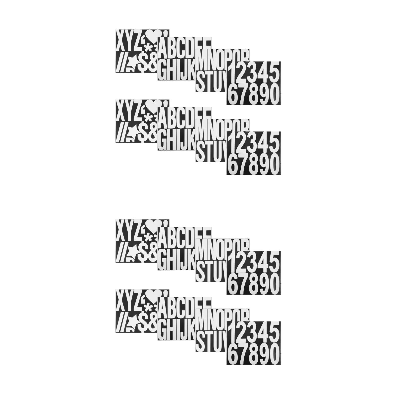 OUNONA 16 Sheets Of Letter and Number Stickers Sticky Letters Mailbox ...