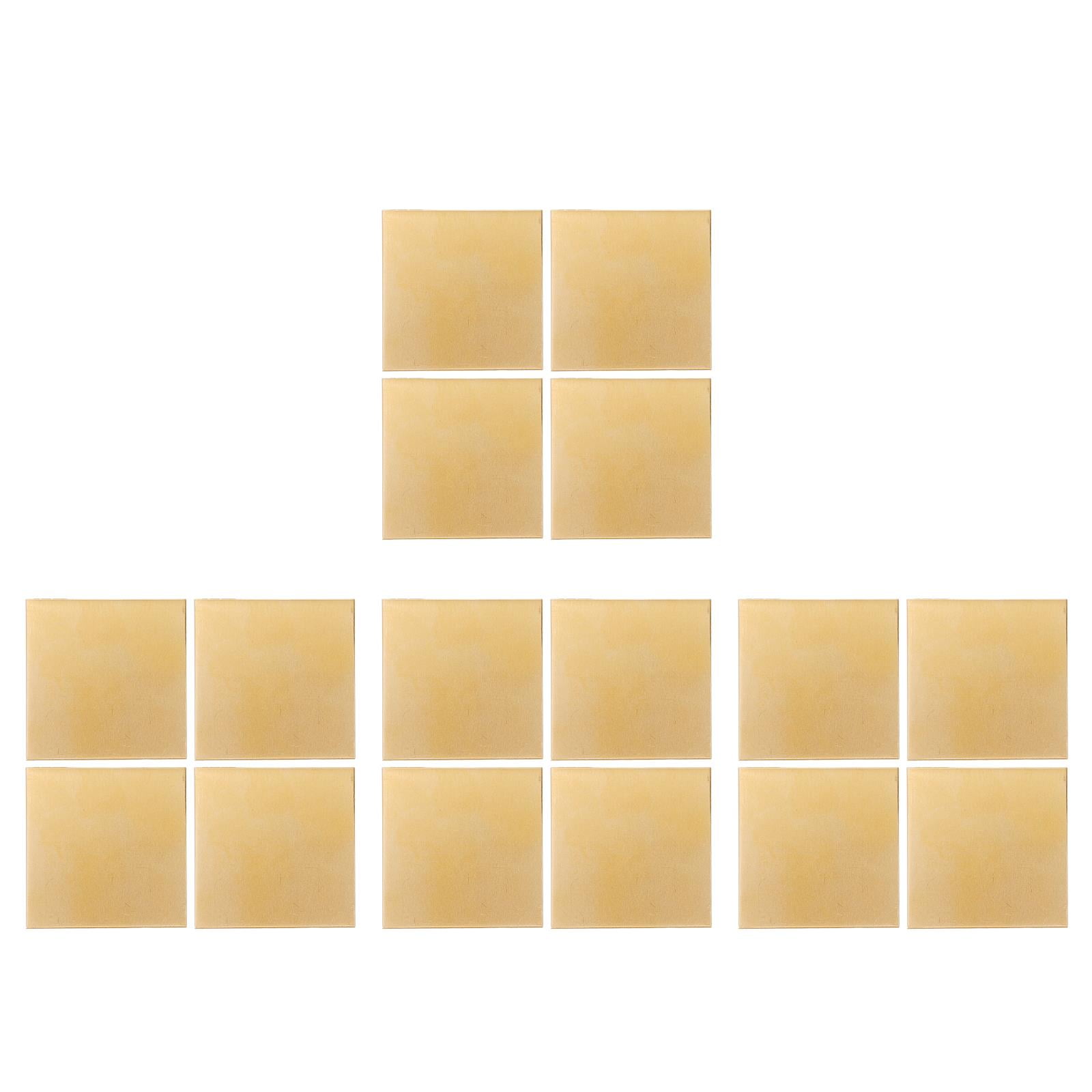 OUNONA 16 pcs Brass Sheets DIY Crafting Sheets Easy to Work With Brass ...
