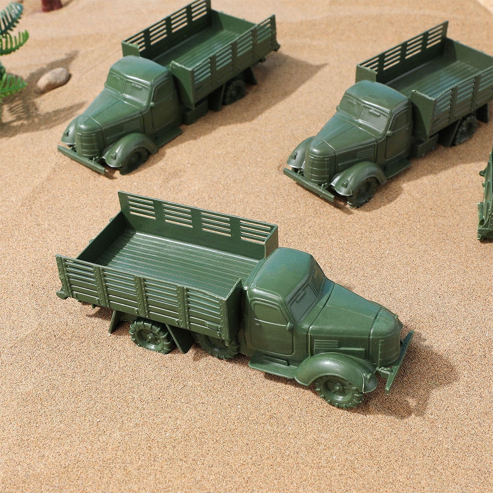 OUNONA 16pcs Miniature Truck Toys Army Vehicle Models Sand Table Pocket ...