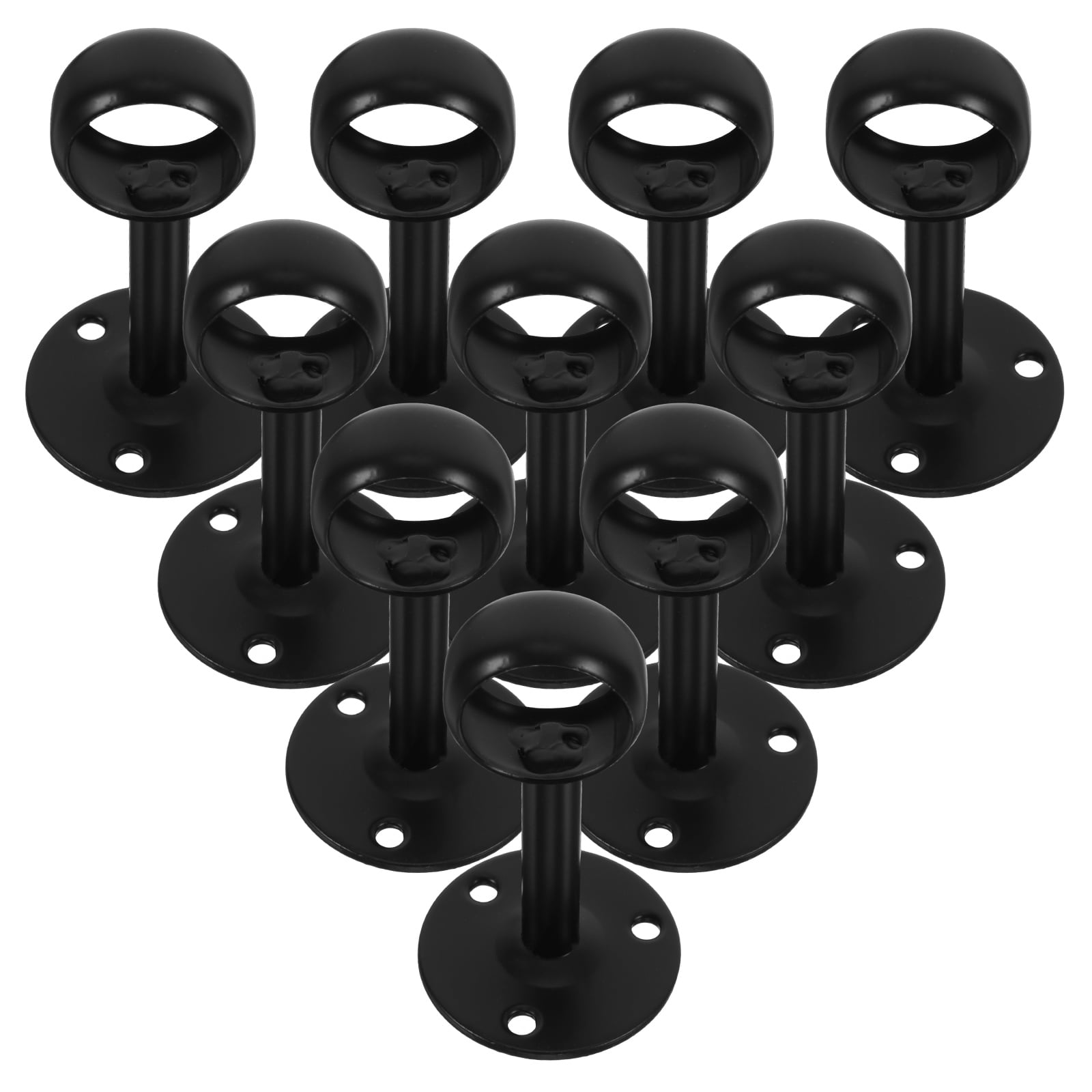 OUNONA 16pcs Stainless Steel Curtain Rod Closet Holders Ceiling ...