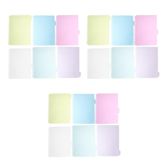 OUNONA 18 PCS Notebook Divider Replacement Binder Dividers School ...