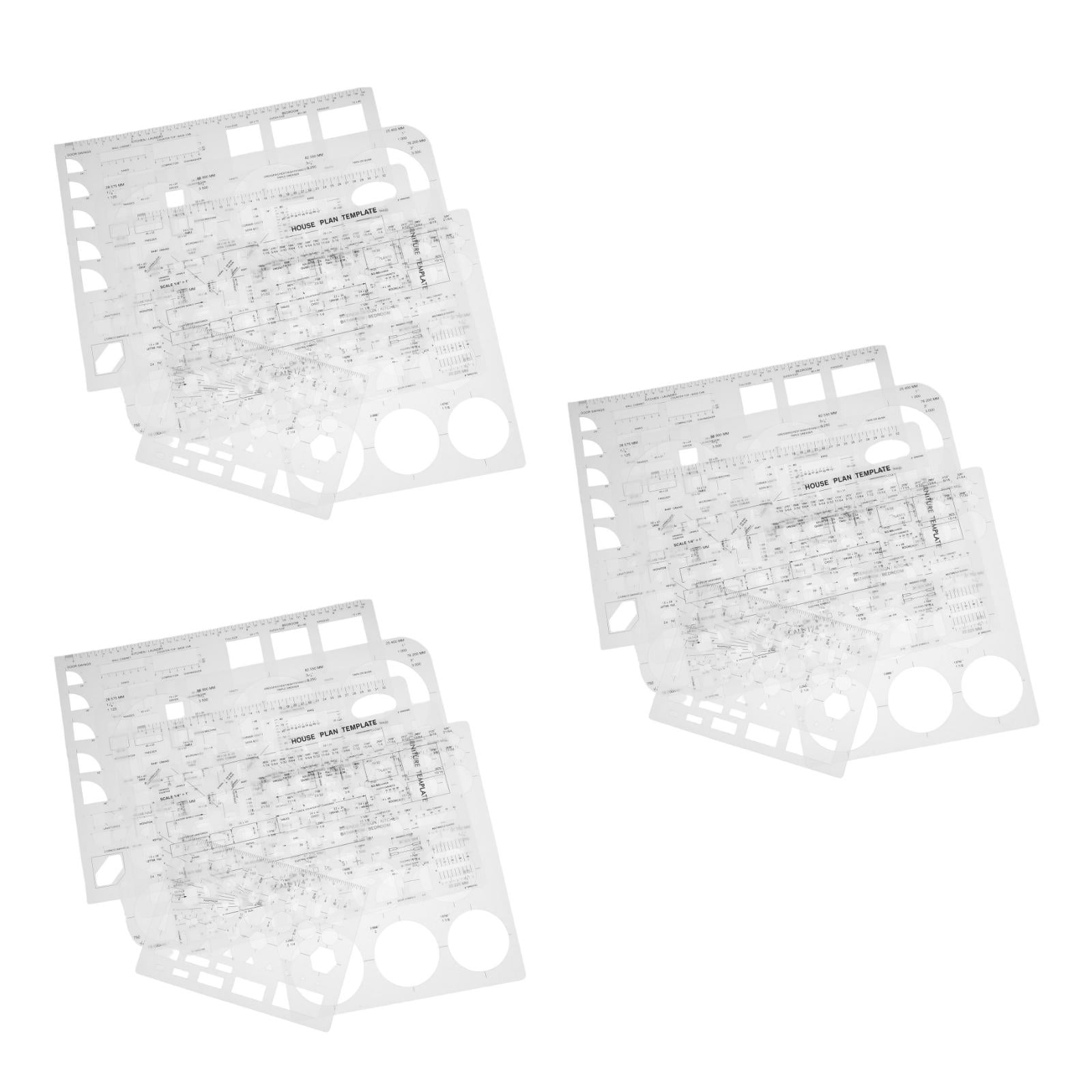 OUNONA 18 Pcs Geometric Stencils Drawing Templates Drawing Stencils ...