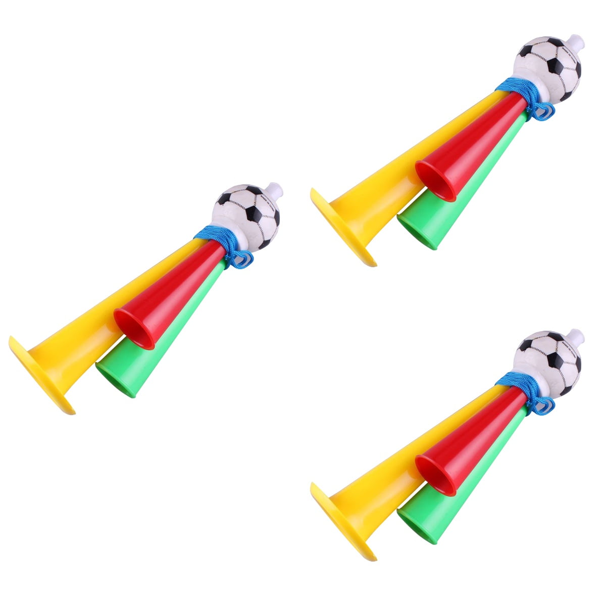 OUNONA 18 Pcs Plastic Trumpet Toys Three Tone Football Horn Trumpets ...
