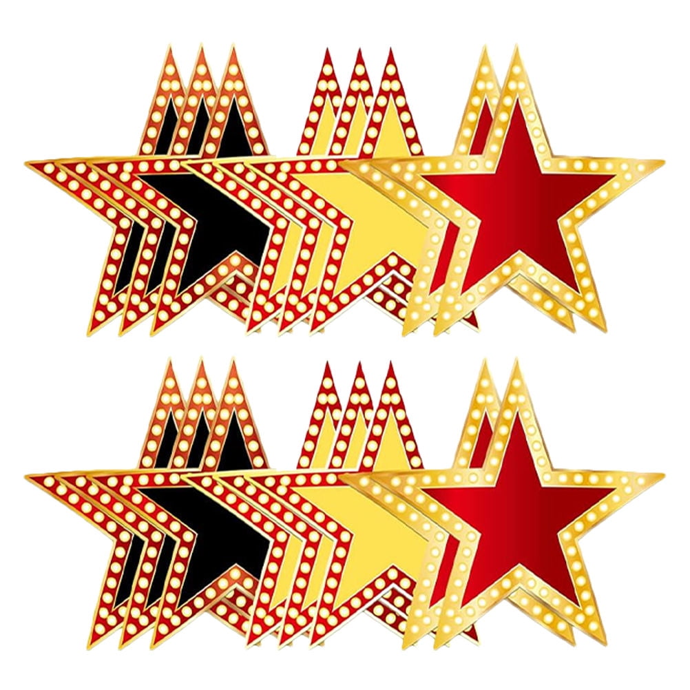 OUNONA 18 Sheets Star Cardboards Red Carpet Awards Night Cutouts Movie ...