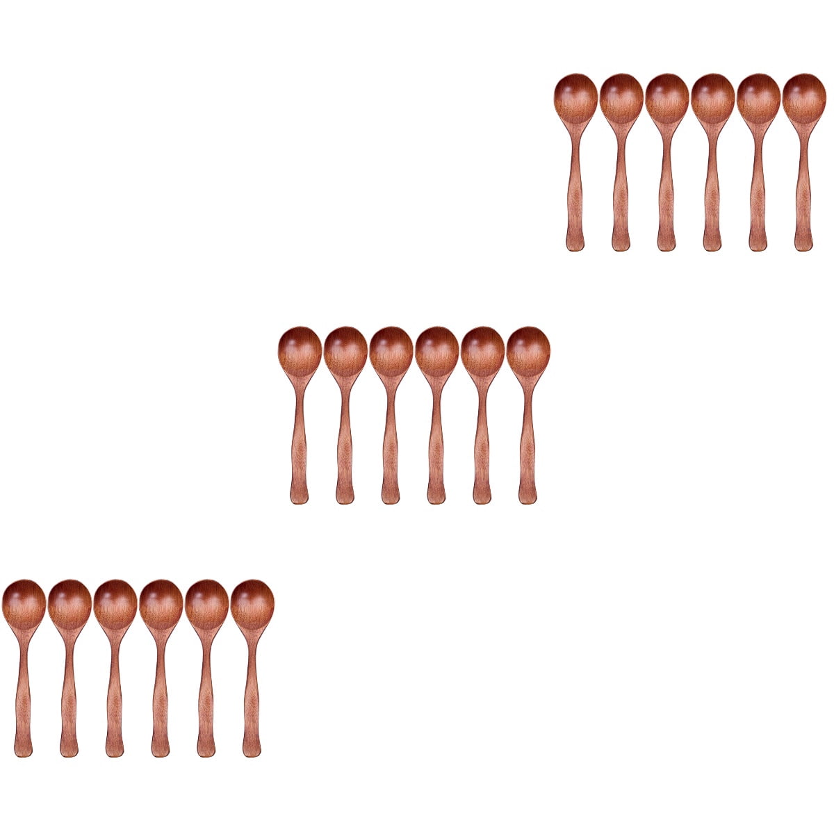 OUNONA 18 pcs Anti-scald Eco Friendly Natural Solid Wood Spoon Set for ...