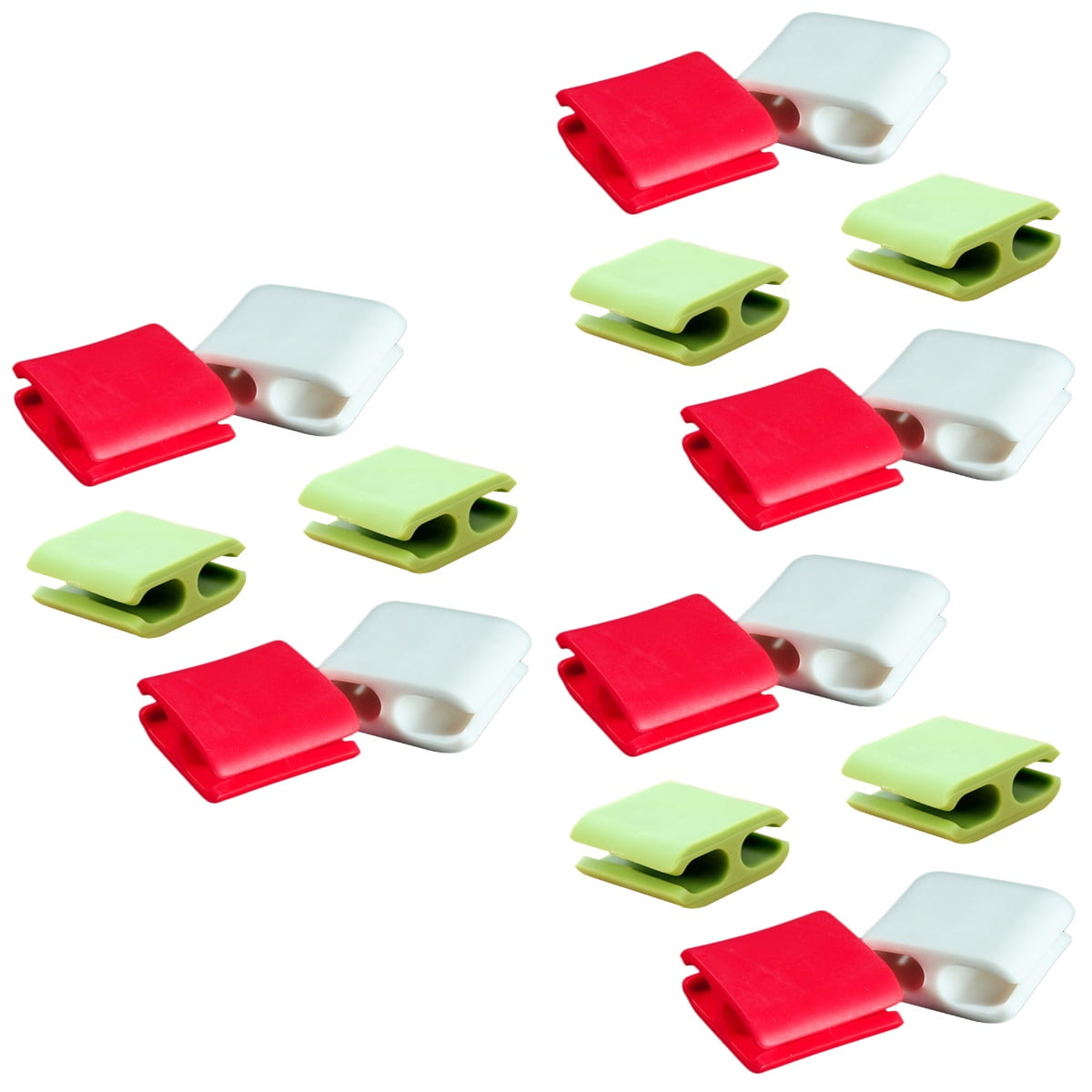 OUNONA 18 pcs Silicone Multifunctional Cable Organizers Cable ...