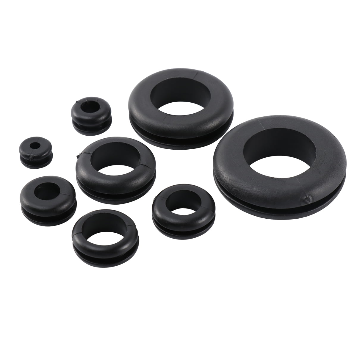OUNONA Rubber Grommet Set for Home Use Black Insulated Cable Washer ...