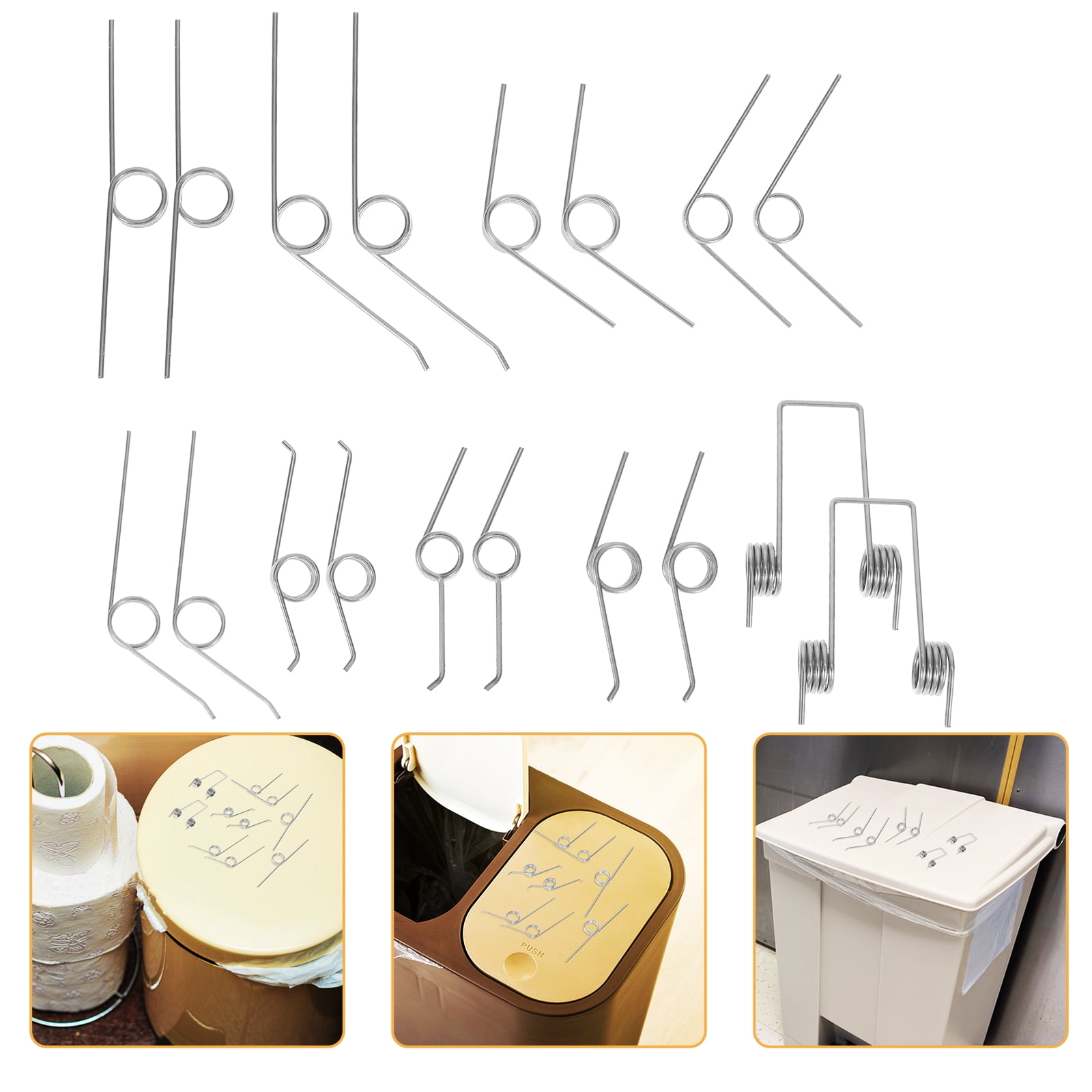 OUNONA 18Pcs Storage Bucket Torsional Springs Garbage Can Torsional ...