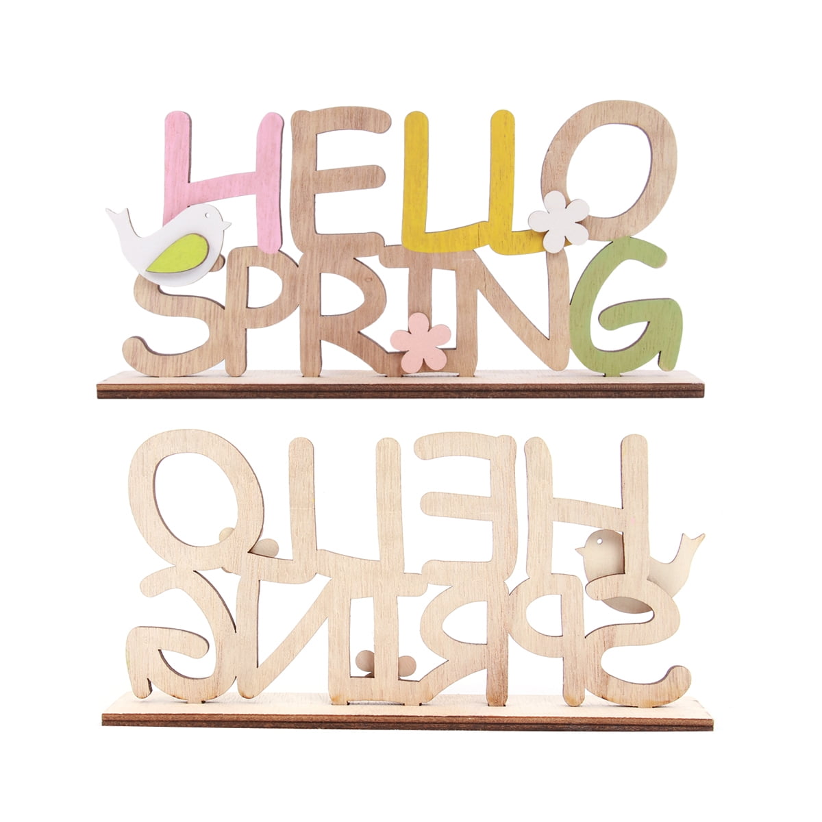 OUNONA 1PC Easter English Letters Decor Wooden English Letters Crafts ...