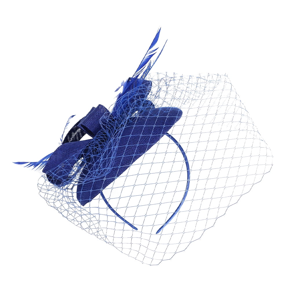 OUNONA 1Pack Classic Fascinator Hats for Women in Dark Blue and Royal ...