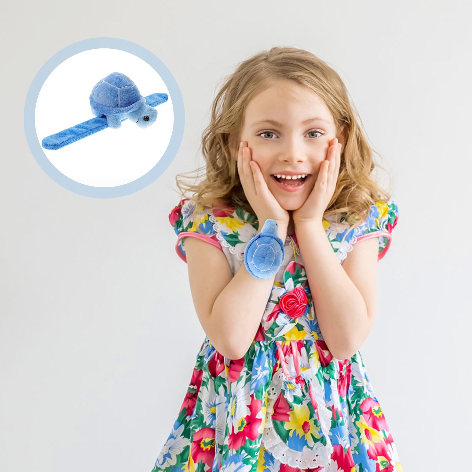 OUNONA Slap Bracelet Animals Plush Toy Sky-Blue 1Pcs - Walmart.com