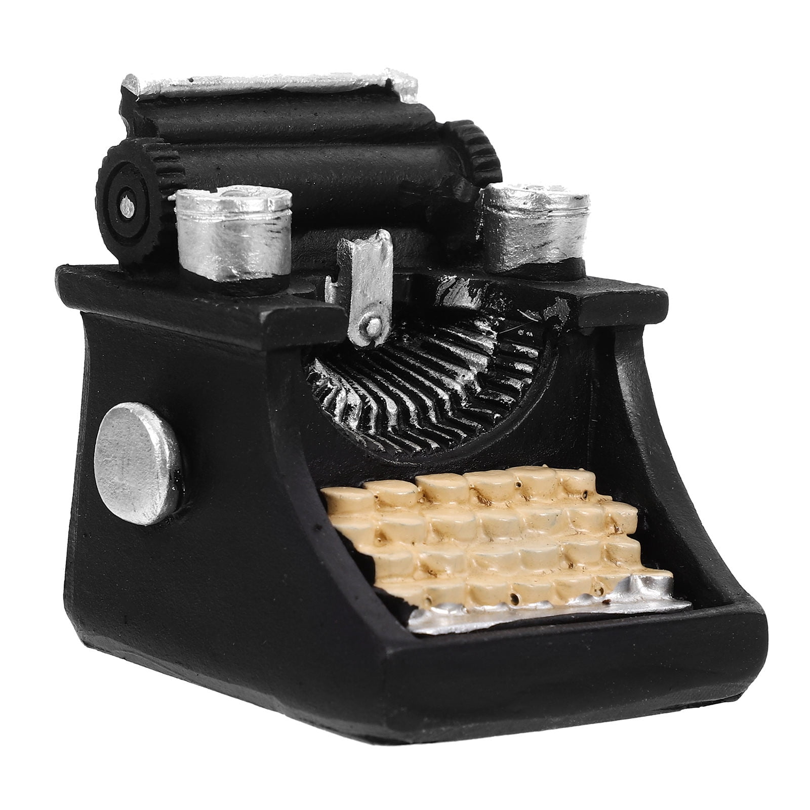OUNONA Vintage Home Decor Typewriter Figurine Black Resin 1Set 2.2X2 ...