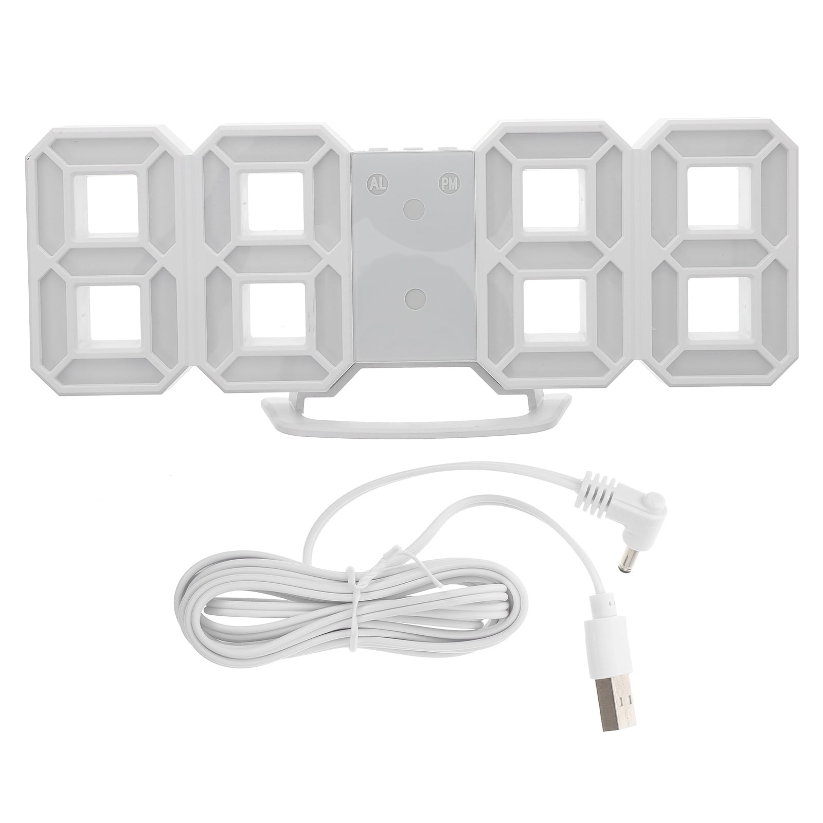 OUNONA 1Set Wall Hanging LED Clock Home Office Wall Clock 3D Digital Clock - Walmart.com