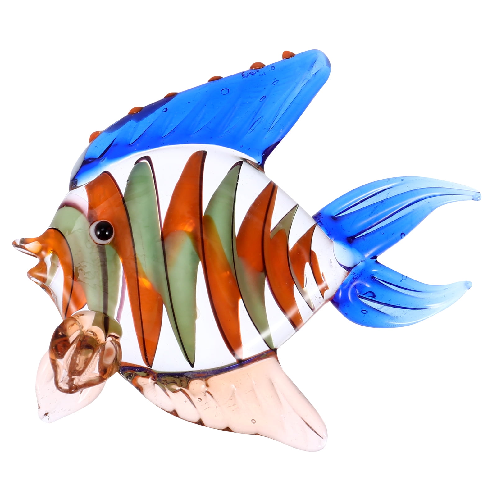 OUNONA 1pc Stained Glass Fish Decor Marine Theme Desktop Accent for ...
