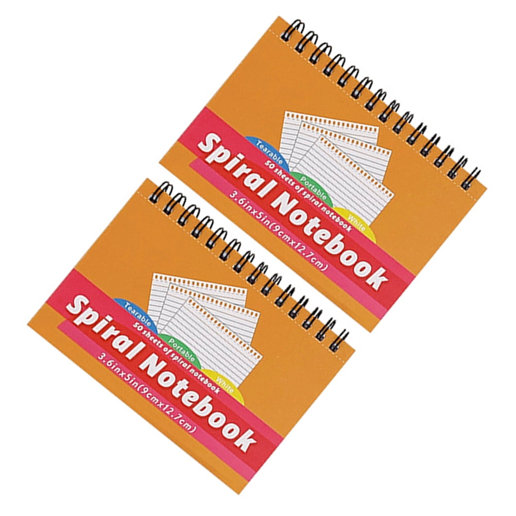 OUNONA 2 Books Mini Spiral Notepads Colored Coil Notepads Mini Spiral ...