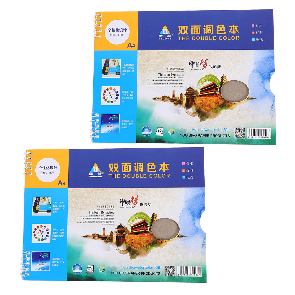 OUNONA 2 Books of Paper Pallets Paint Palettes Watercolor Mixers Paper ...