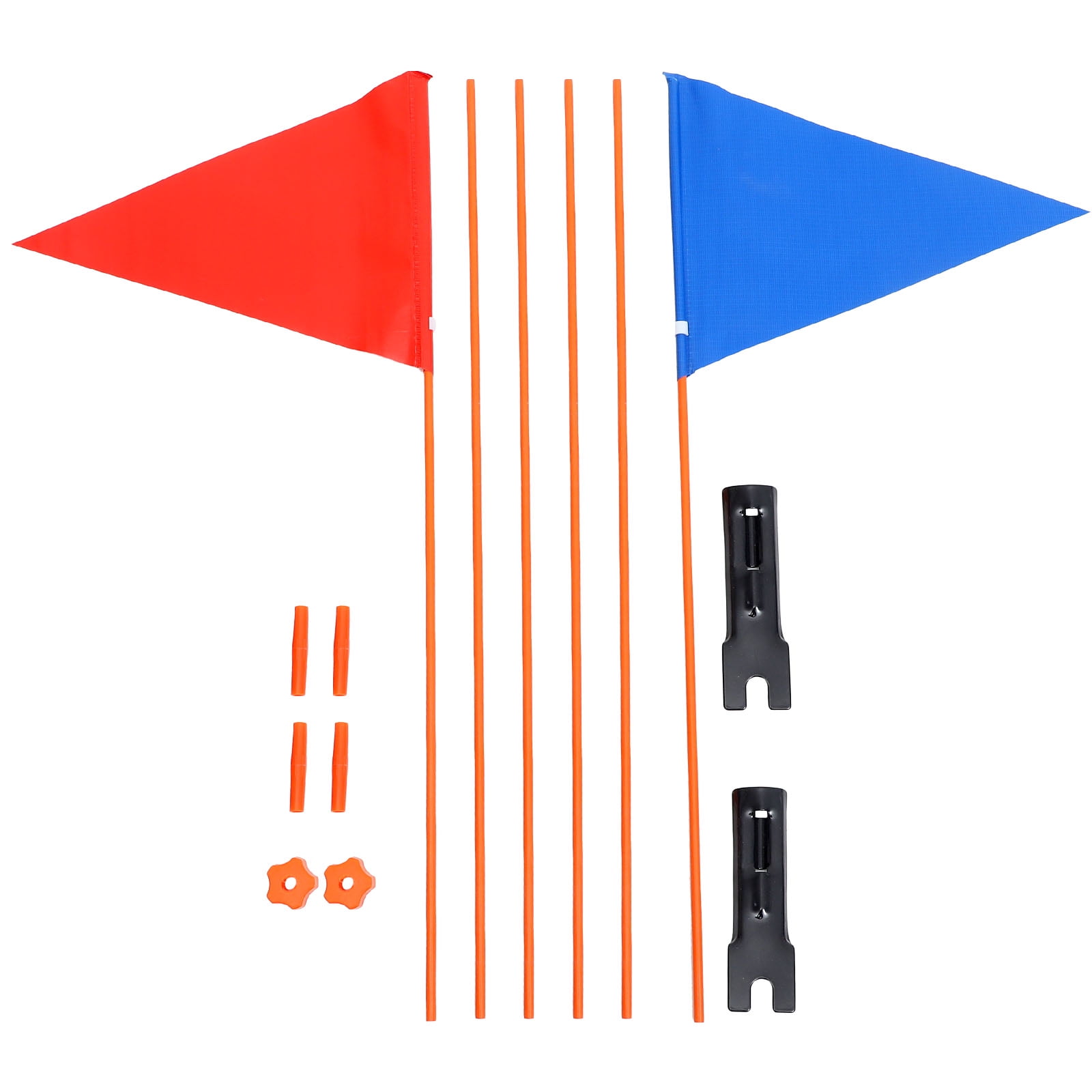 OUNONA 2-Pack Bike Safety Flags for Cycling - Small Warning Flags with ...