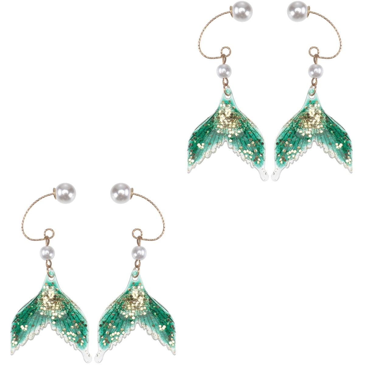 OUNONA 2 Pairs Simple Ear Dangler Everyday Wear Earrings - Walmart.com