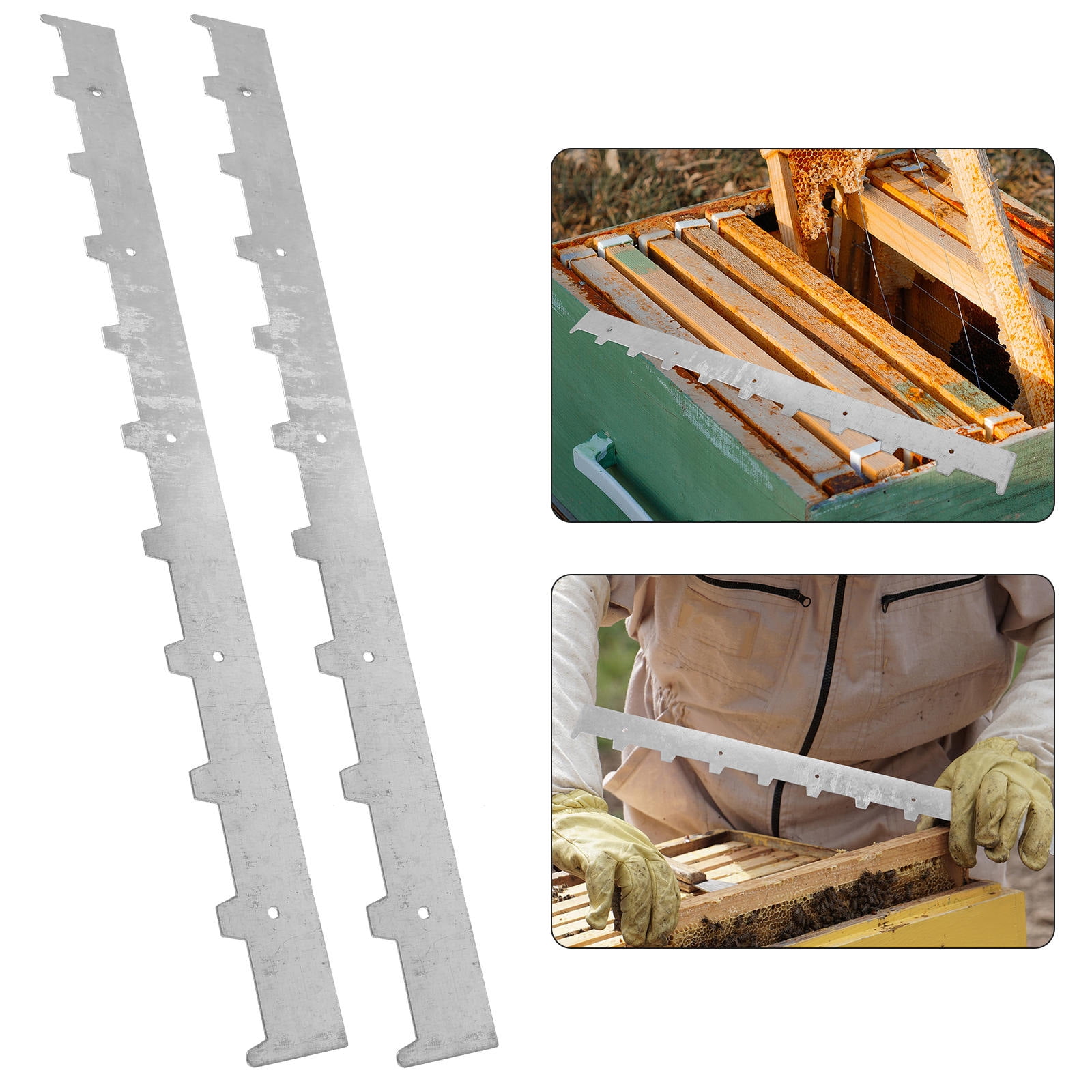 OUNONA 2 Pcs Beehive Sliding Guards Frame Spacers Spacing Strip Strips ...