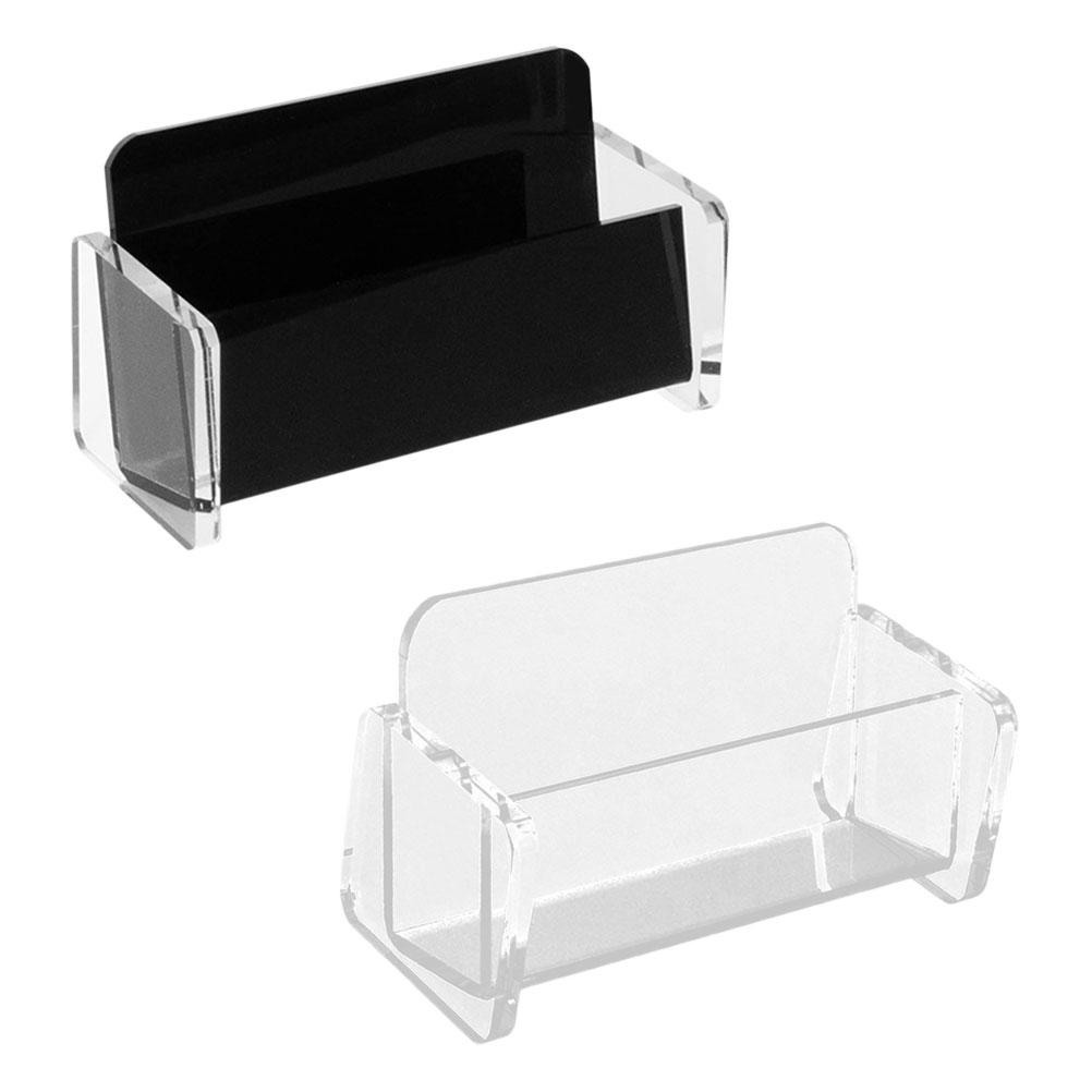 OUNONA 2 Pcs Business Card Holder Boxes Dual Monitor Stand Desktop Work ...