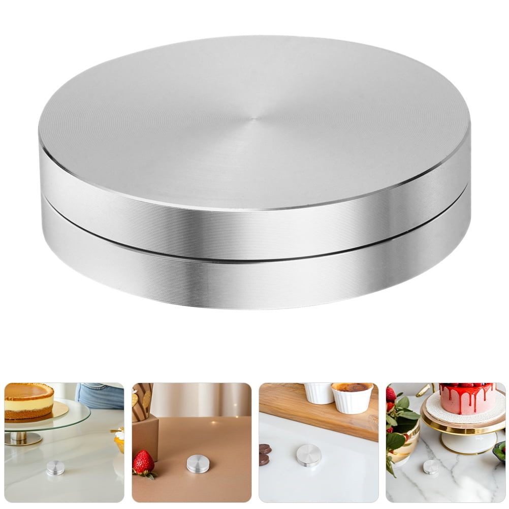 OUNONA 2 Pcs Cake Stand Cake Spinner Round Decorating Turntable Bearing ...