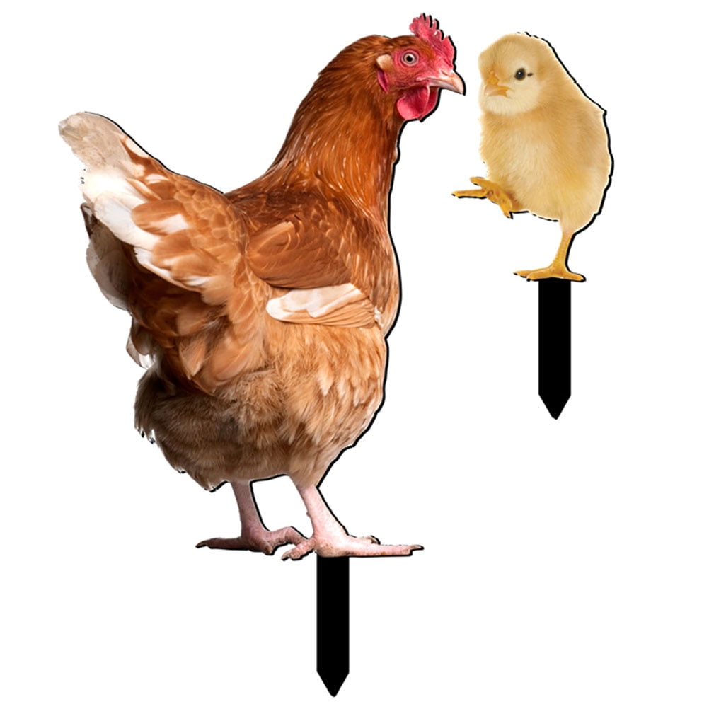 OUNONA 2 Pcs Chickens Chime Hen Ground Plug Decorate Park Themed Party ...