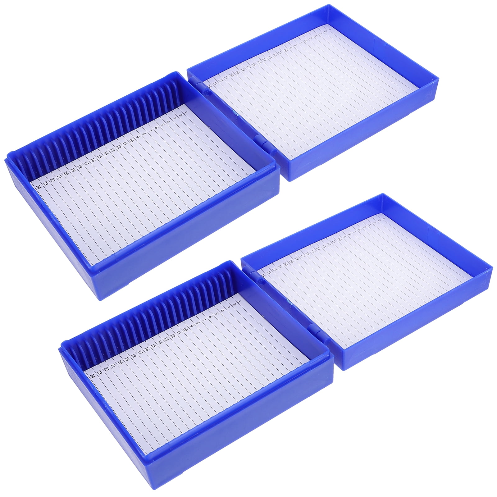 OUNONA 2 Pcs Clear Boxes Science Lab Slide Container Microscope Child ...