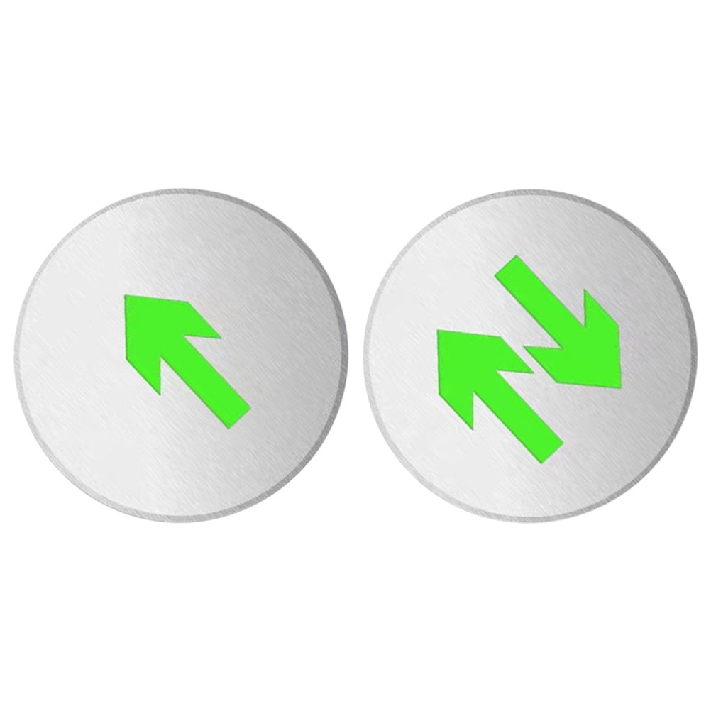 OUNONA 2 Pcs Exit Arrow Floor Sign Emergency Exit Floor Decal 12.00X12 ...