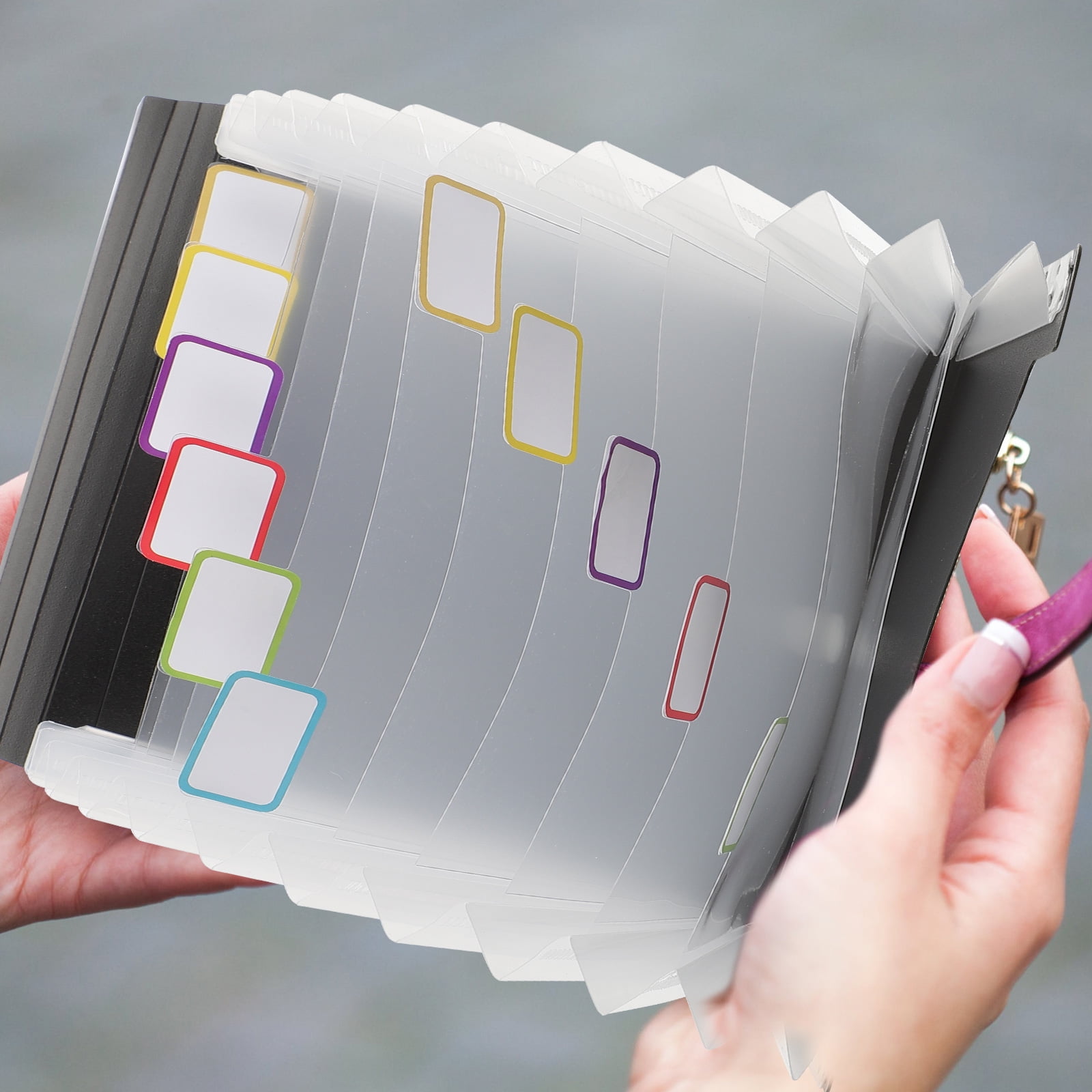 OUNONA 2 Pcs Folder Coin Wallet Binder Pocket Expanding Labels Folders ...