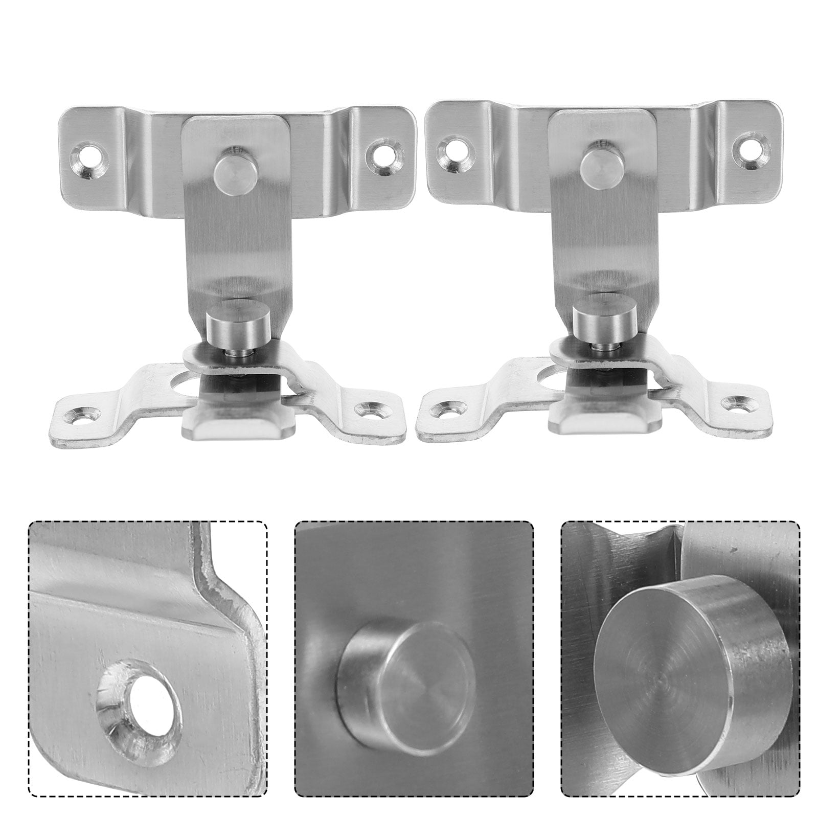 OUNONA 2 Pcs Hook Lock for Door Outdoor Stainless Steel Buckle Barn ...