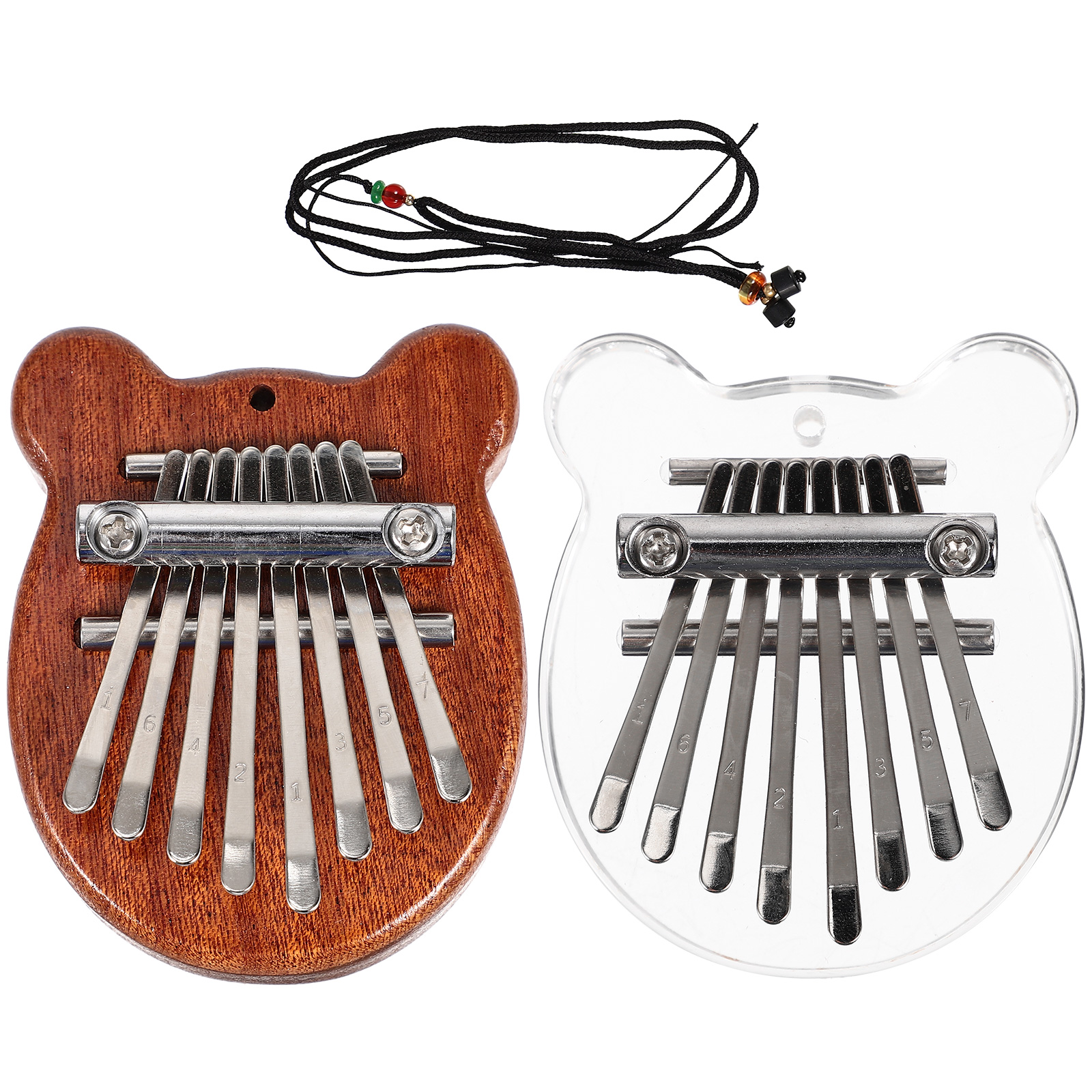 OUNONA 2 Pcs Hurdy Gurdy Instrument 𝑲𝒂𝒍𝒊𝒎𝒃𝒂 Finger Thumb Piano 8 Tone ...