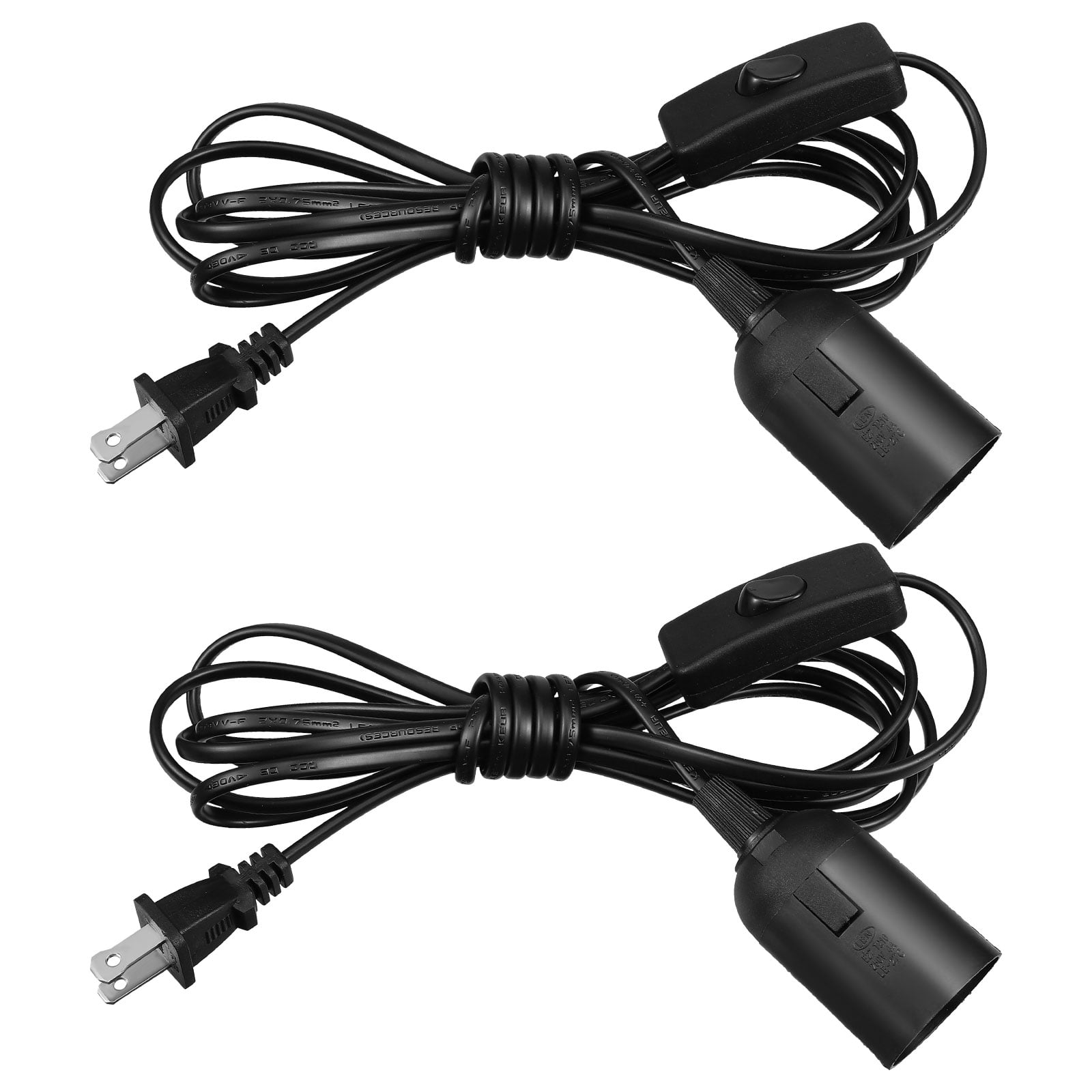 OUNONA 2 Pcs Lamp Socket With Cord Light Socket With Cable Light Bulb ...