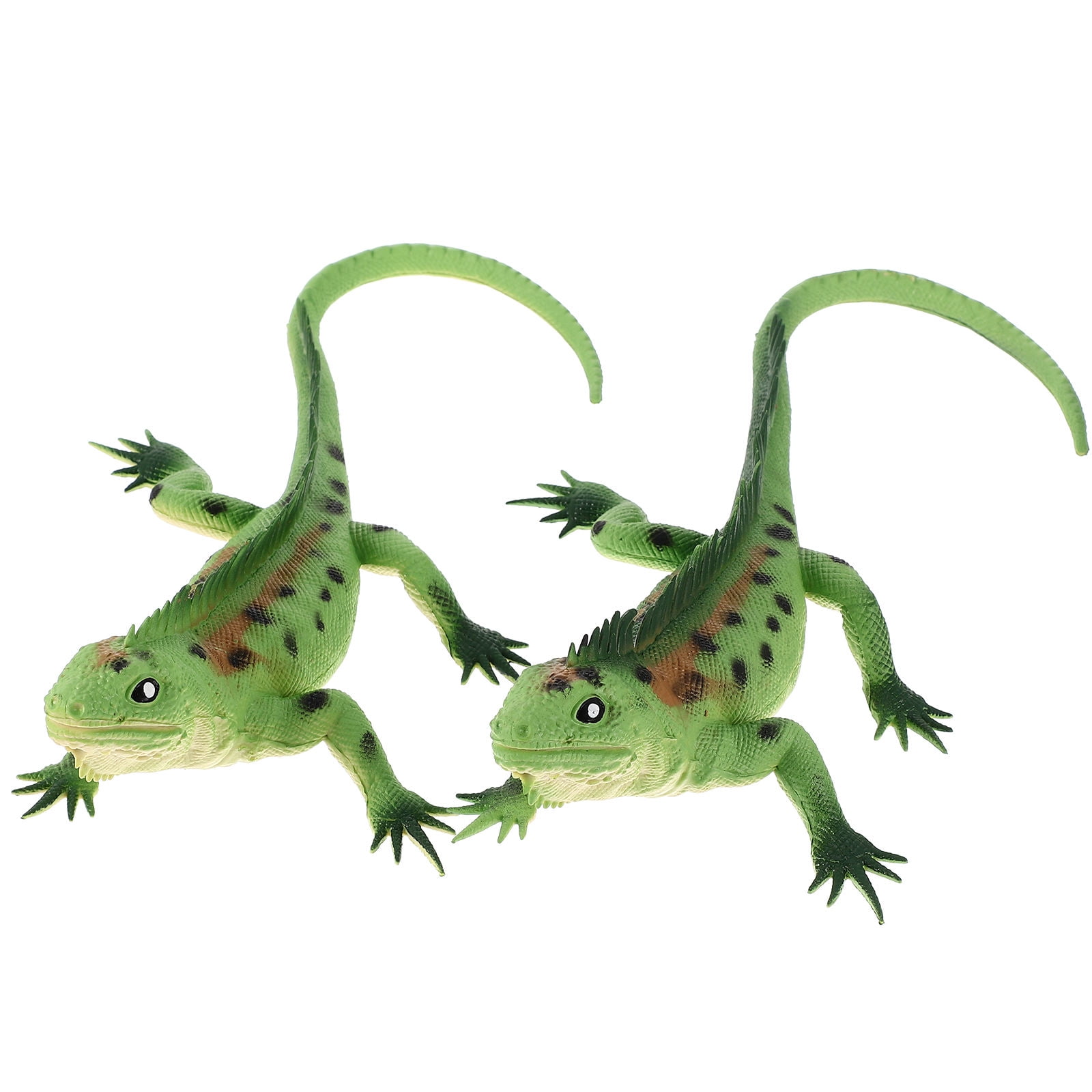 OUNONA 2 Pcs Lizard Model Ornament Cake Topper Gecko Figurine Faux Toy ...
