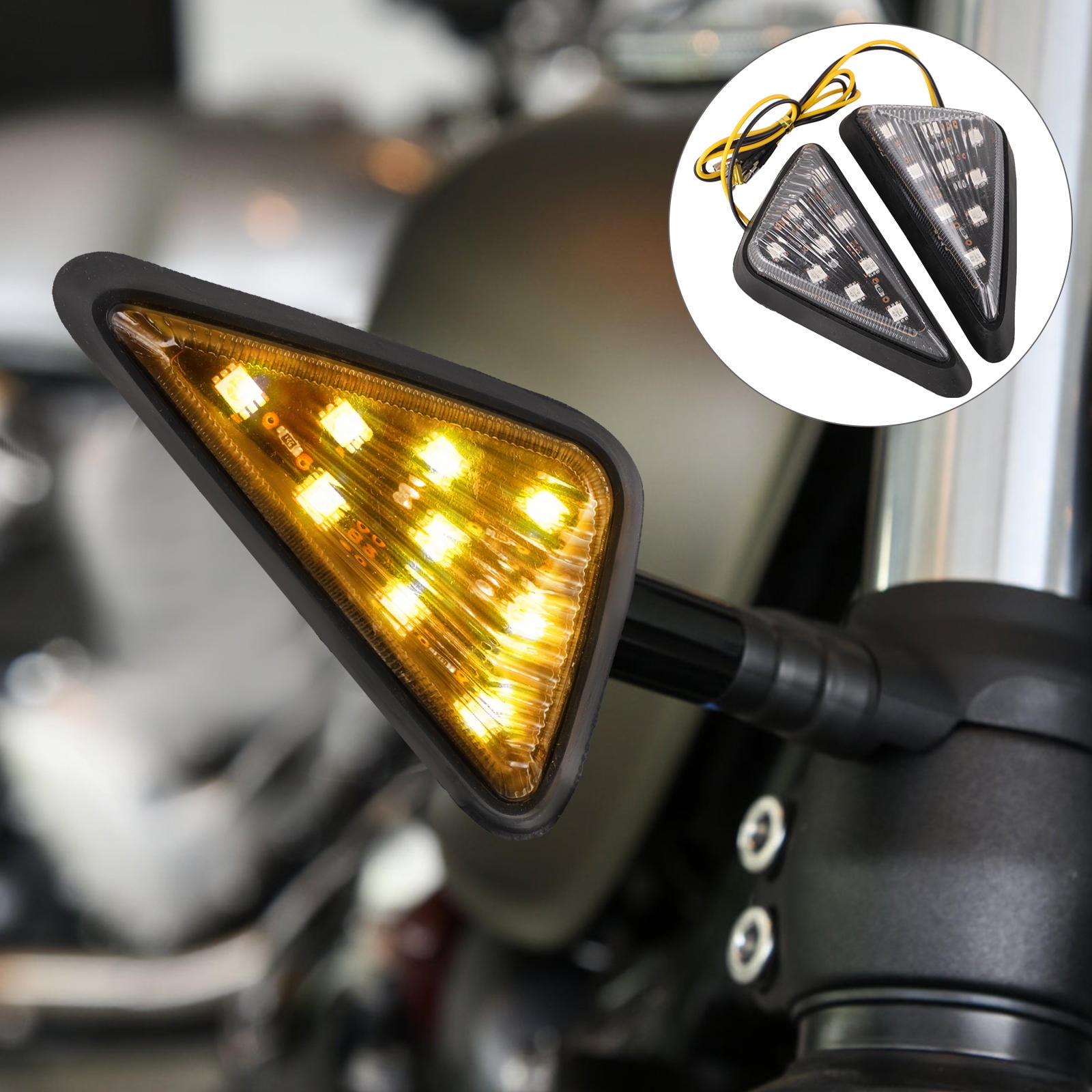 OUNONA 2 Pcs Motorcycle Indicator Lights LED Signal Front Turn Signals ...