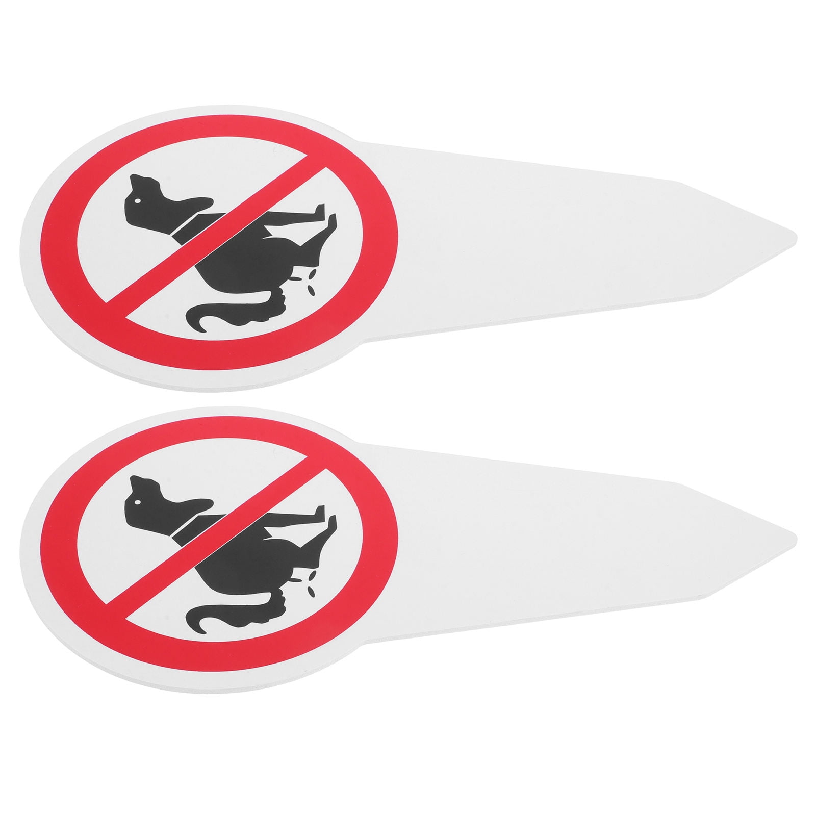 OUNONA 2 Pcs Park Placard No Pooping Sign Garden Dog Warning Signs ...