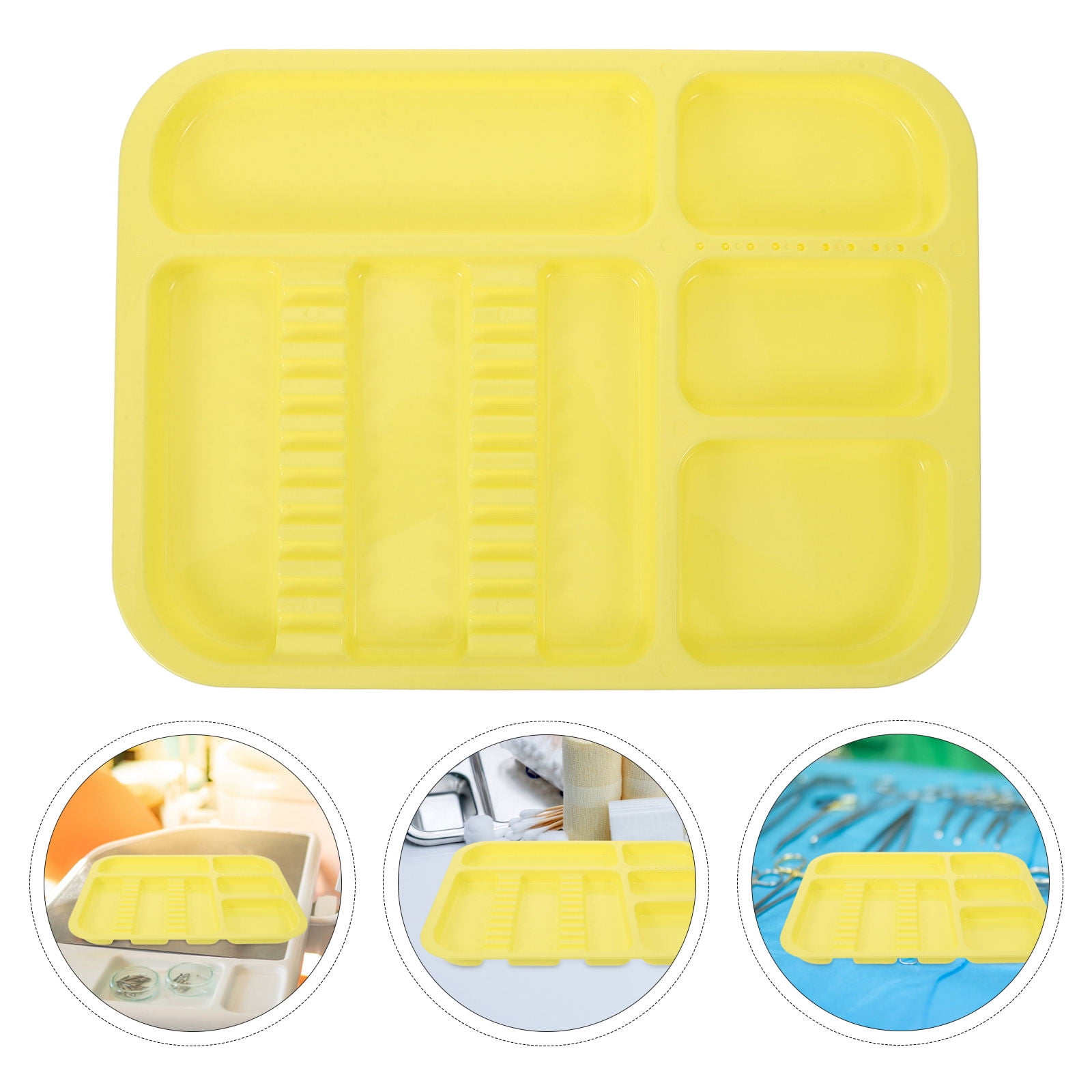 OUNONA 2 Pcs Plates with Dividers Compartment Color Pallet - Walmart.com