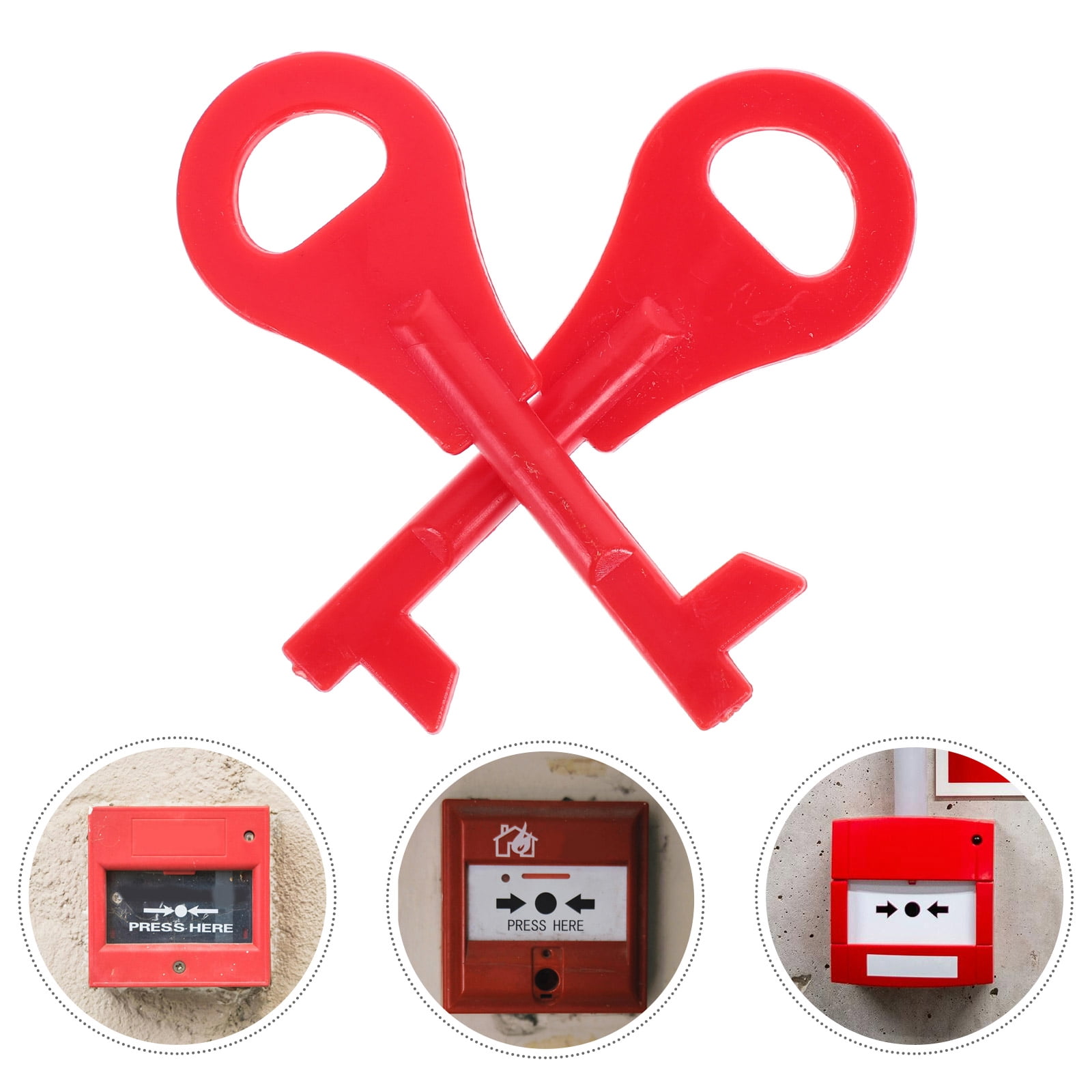 OUNONA 2 Pcs Reset Key For Shop, Emergency Button Supplies Fire Call ...