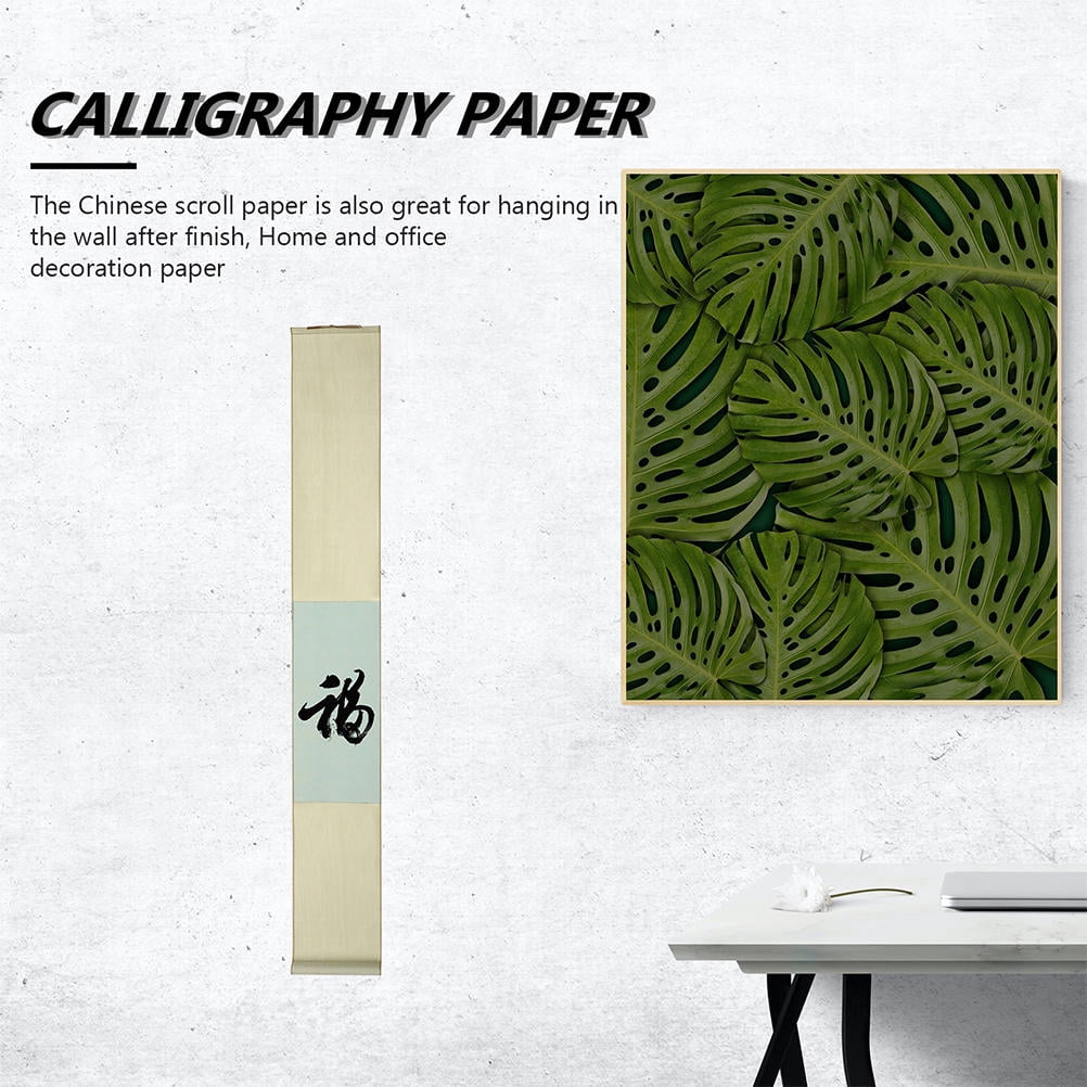 OUNONA 2 Pcs Rice Paper Hanging Shaft Walls Invitation Scroll Prop ...