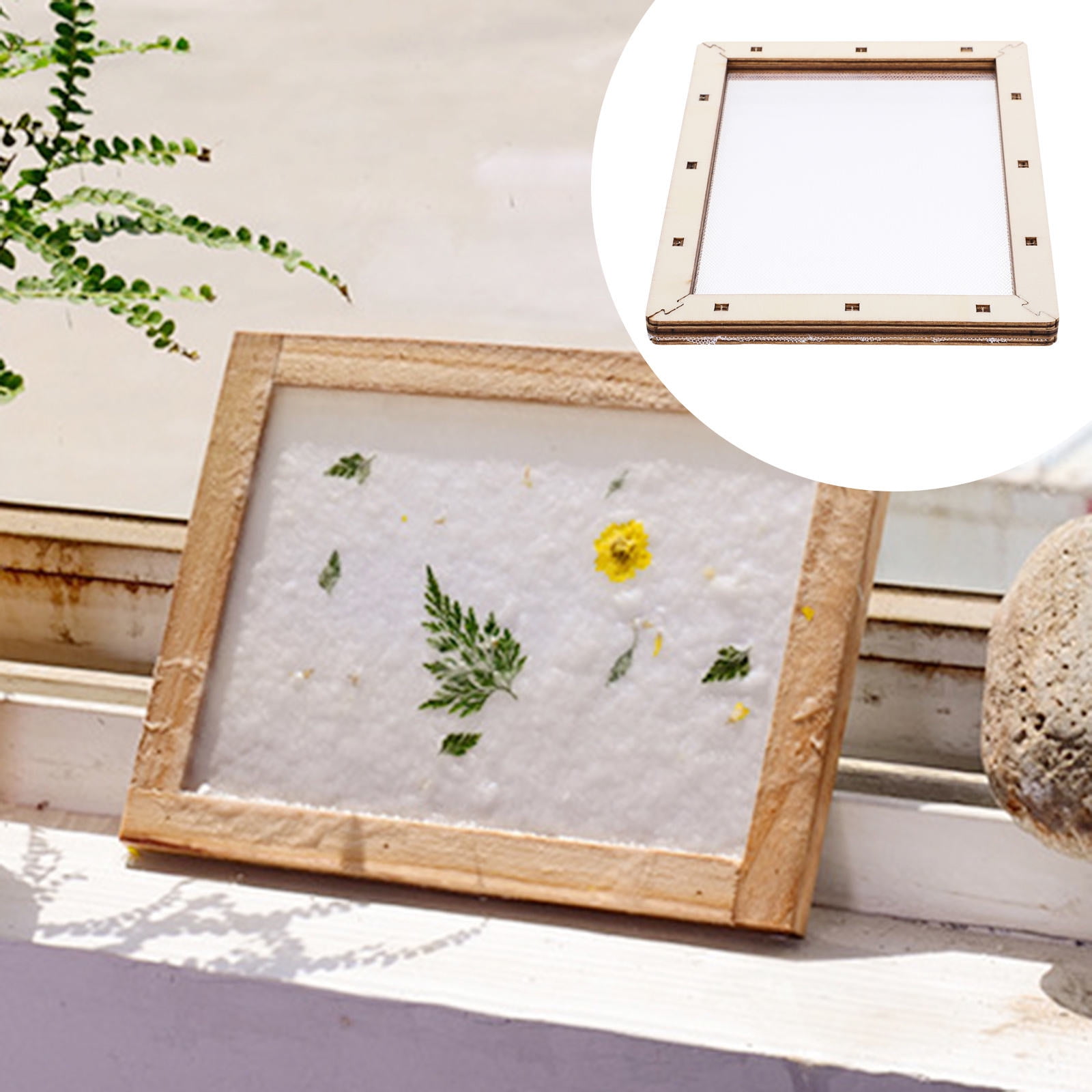 NUOLUX Papermaking Screens Wooden Metal 2Set 9.82X7.47X0.59in - Walmart.com