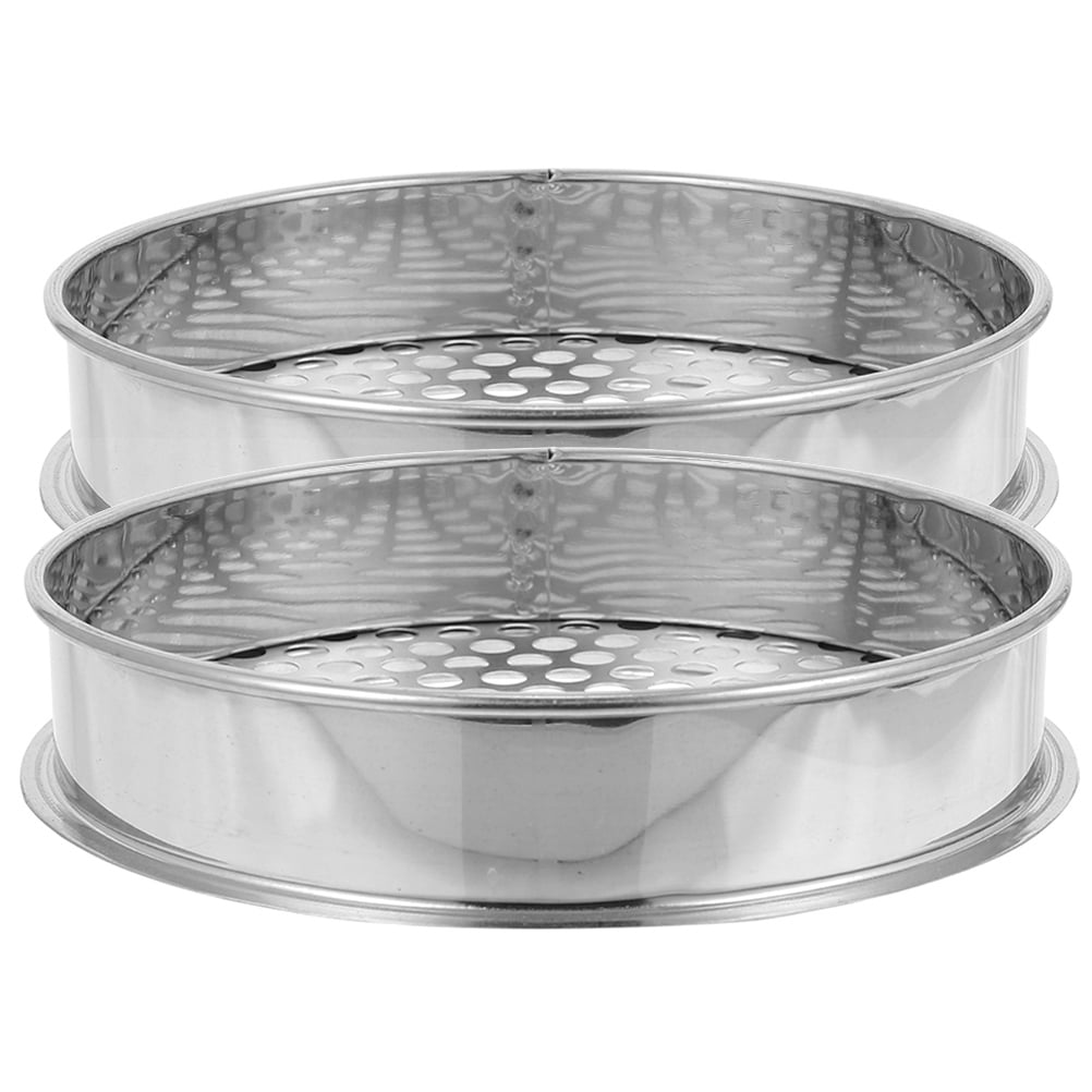 OUNONA 2 Pcs Sifting Round Hole Sieve Manual Soil Strainer 20X20cm ...