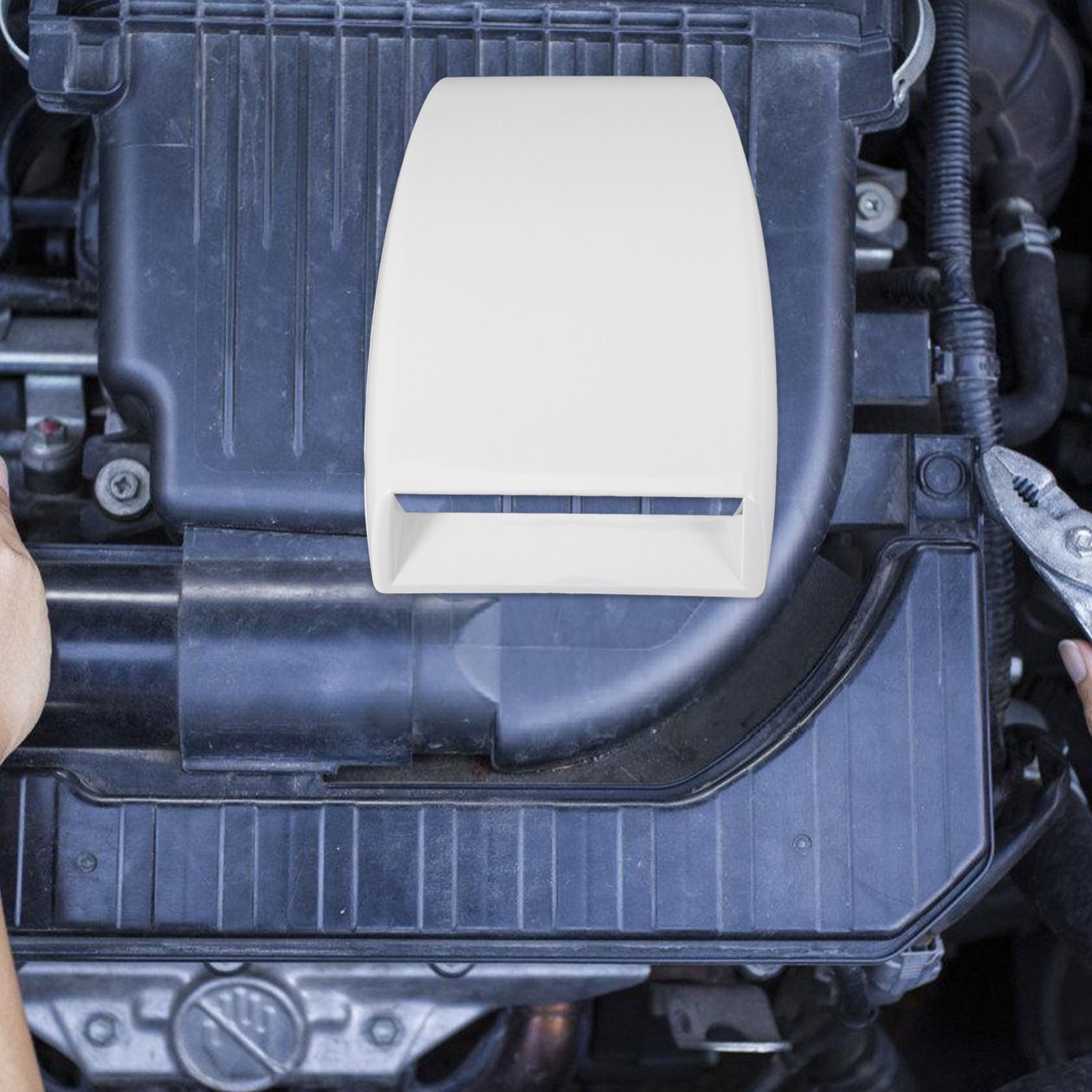 OUNONA 2 Pcs Simulation Vent Decorative Hood Deflector Interior White ...