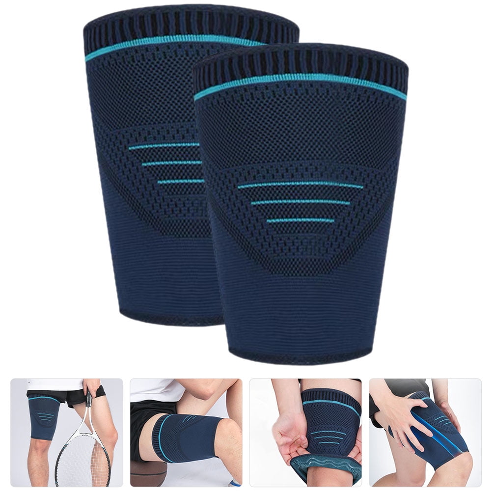 OUNONA 2 Pcs Thigh Wrap Outdoor Running Leg Sleeves Edema Compression ...