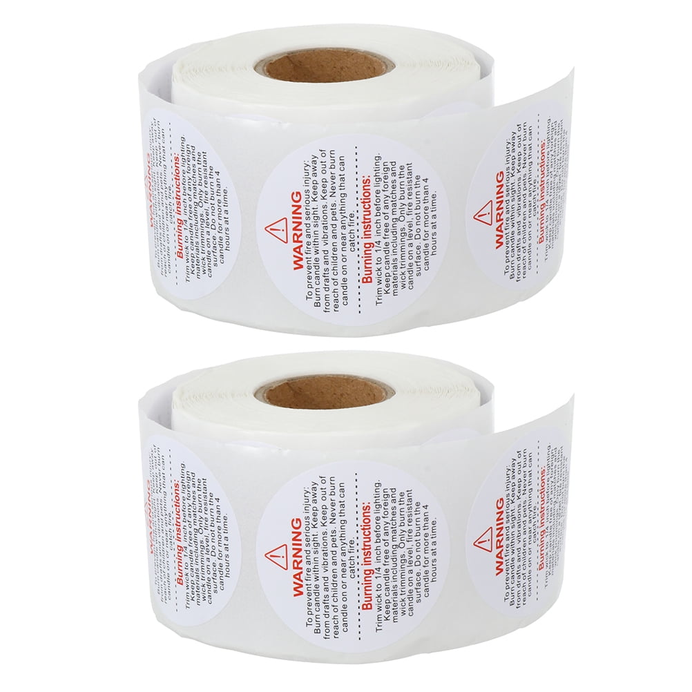 OUNONA 2 Rolls Candle Sand Warning Sticker Safety Labels - Walmart.com