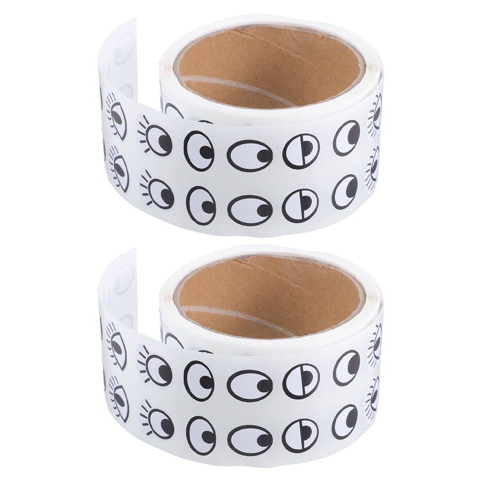 OUNONA 2 Rolls Wiggly Eye Stickers Self Adhesive Assorted Paper Eye ...