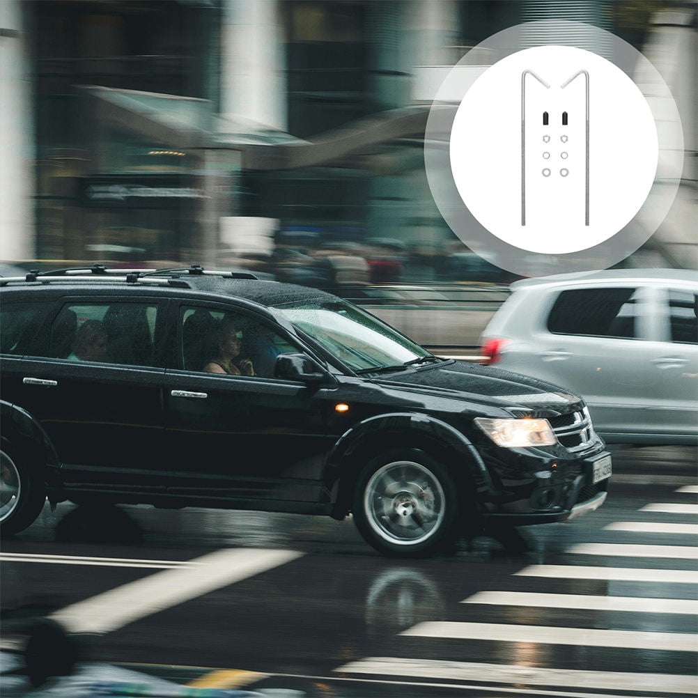 OUNONA 2 Set Car Battery Mounting Kit Stainless Steel Battery Securing ...