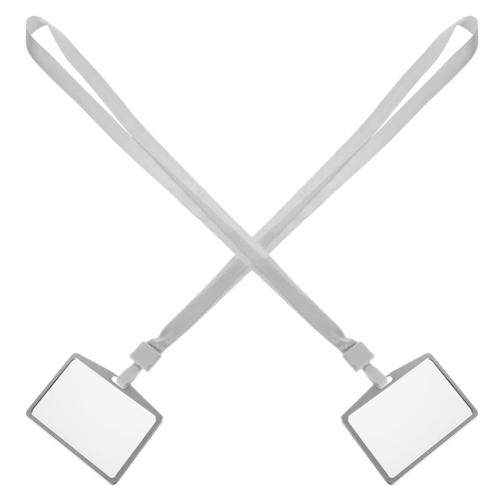 OUNONA 2 Set Office Employee ID Holder with Lanyard Aluminium Alloy ...