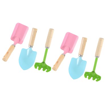 Emsco Group Little Diggers Kids' Plastic Garden Leaf Rake with Wood ...