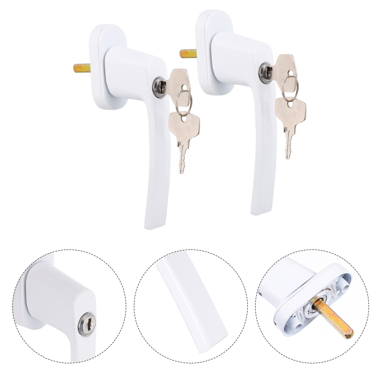 OUNONA 2 Sets Aluminum Alloy Casement Window Handle Window Handle ...