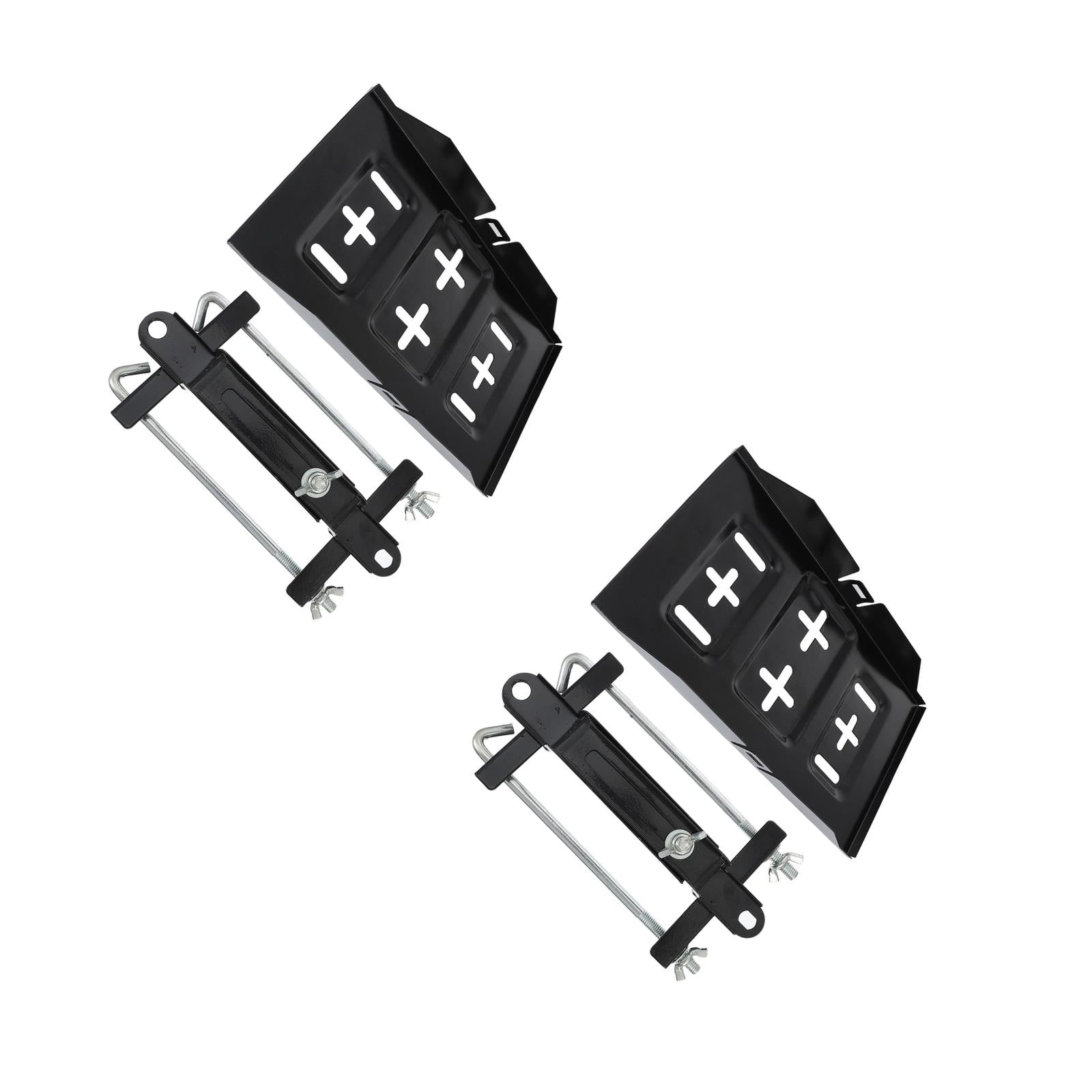 OUNONA 2 Sets Battery Tray Holders Marine Battery Clamp Steel Battery ...